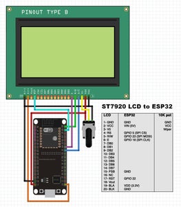 ST7920 128X64 LCD Display to ESP32 : 3 Steps - Instructables