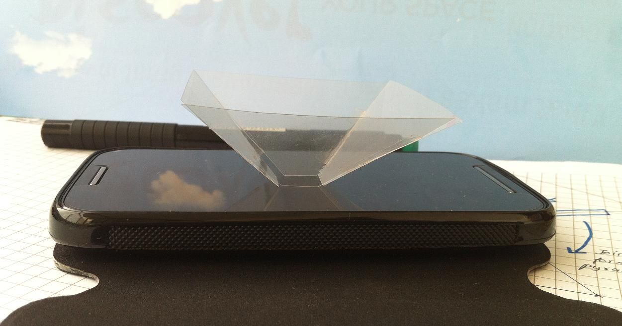 Amazing 3D Projection Pyramid in 10 Min From Clear Plastic Sheet ! : 3 ...