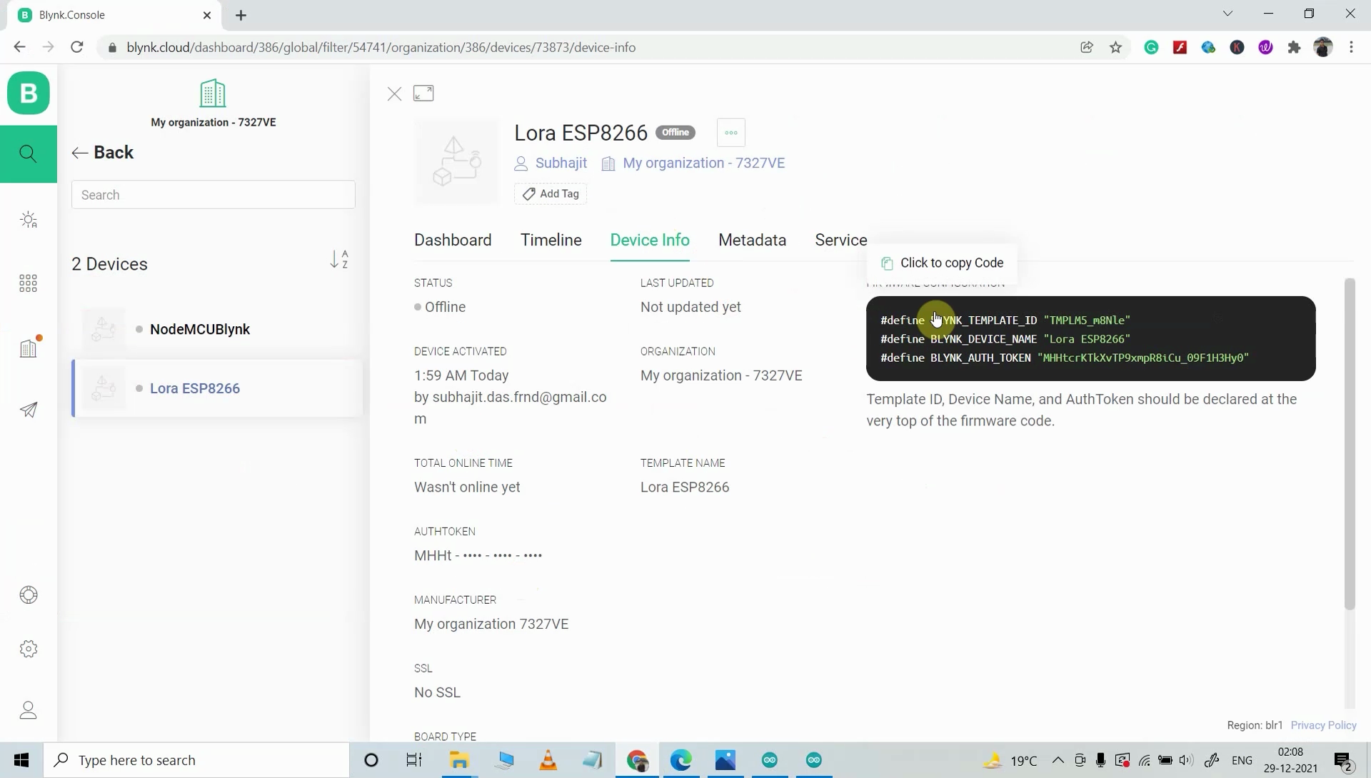 LoRa IoT Project With Arduino ESP8266 Control Relay Using Blynk : 15 ...