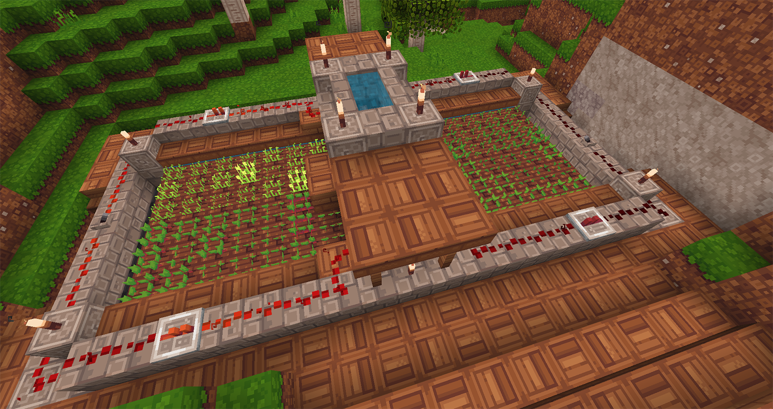 Minecraft Auto-harvest Wheat Farm : 14 Steps - Instructables