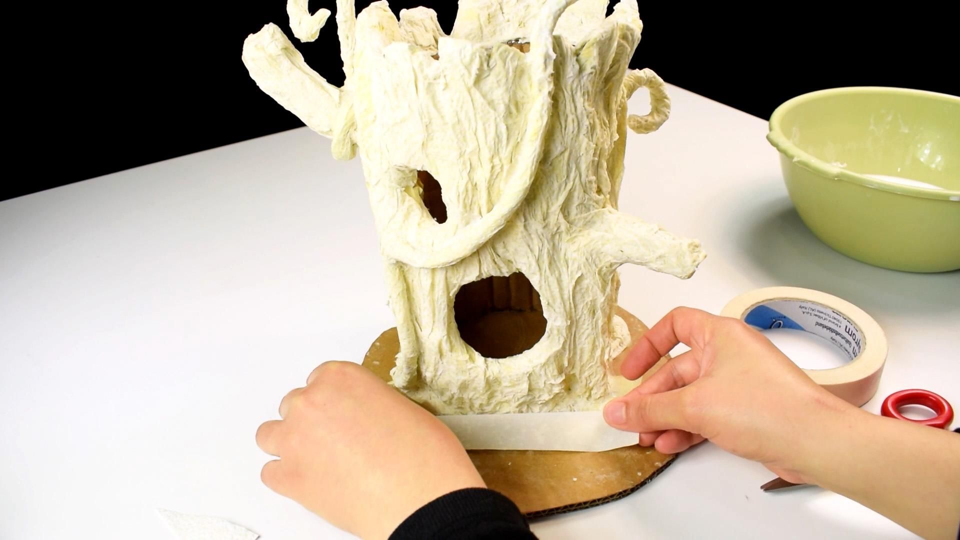 Paper Mache Fairy Garden Tree House : 15 Steps (with Pictures ...