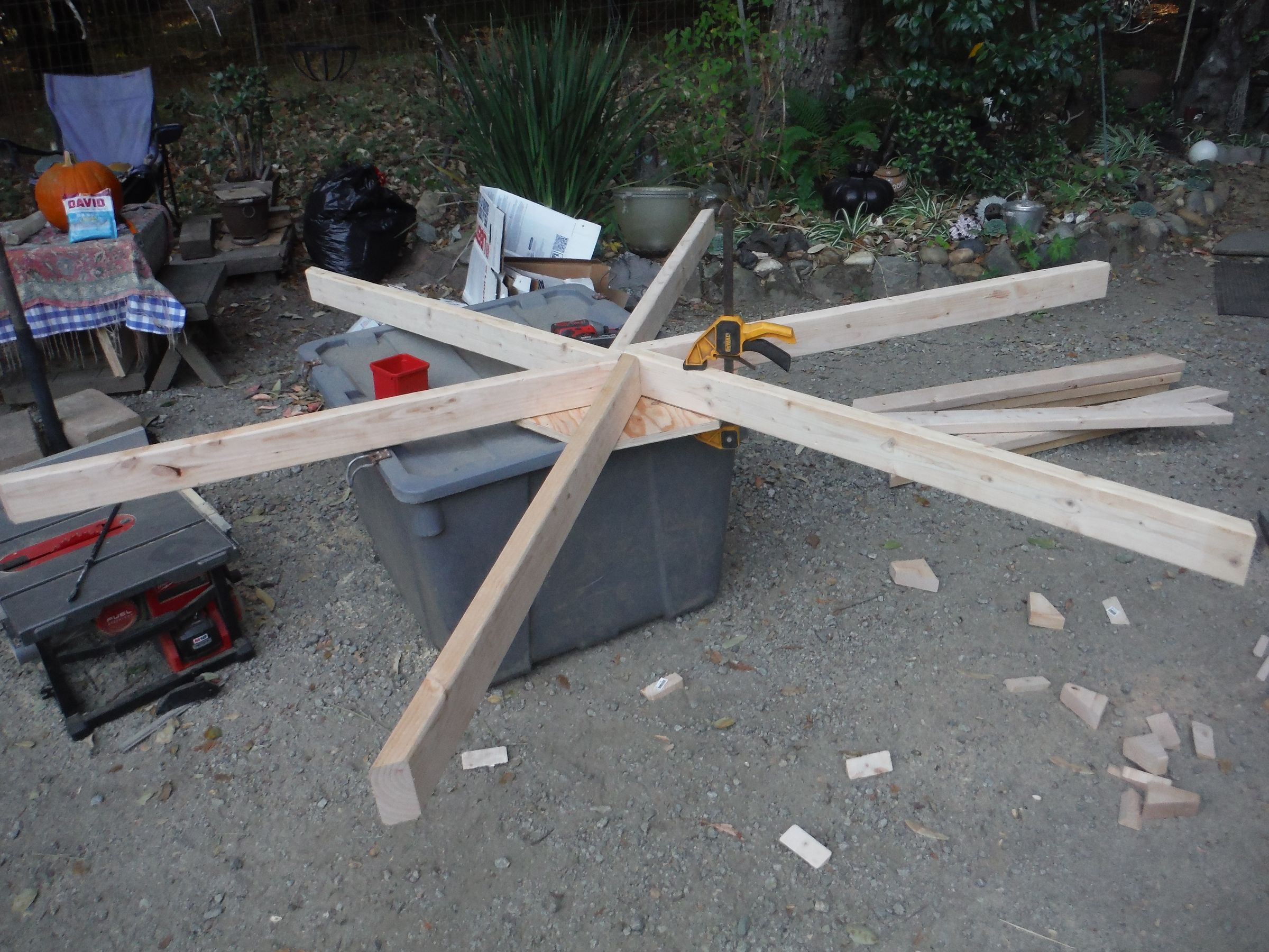 How to Build a Hexagonal Picnic Table : 18 Steps (with Pictures ...