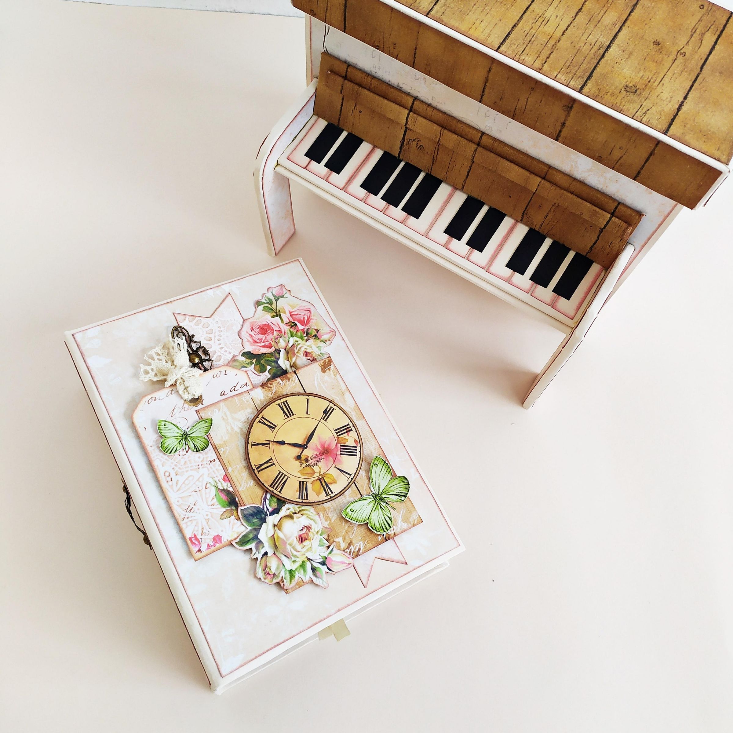 Romantic Scrapbook Photo Album With a Piano Box : 23 Steps (with ...