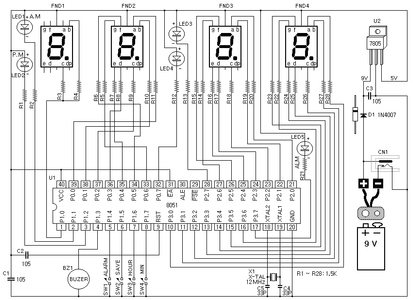Digital Clock From Scratch Using LEDs and 89C51 : 7 Steps - Instructables