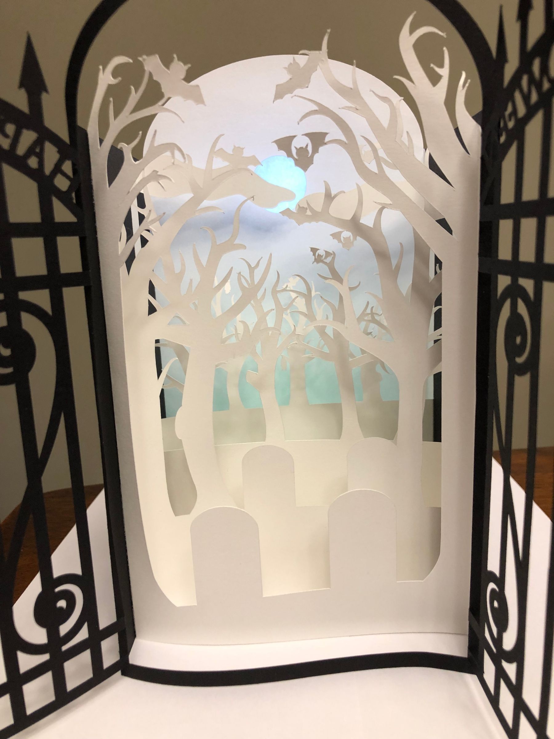 Spooky Cemetery Lightbox Card : 4 Steps (with Pictures) - Instructables