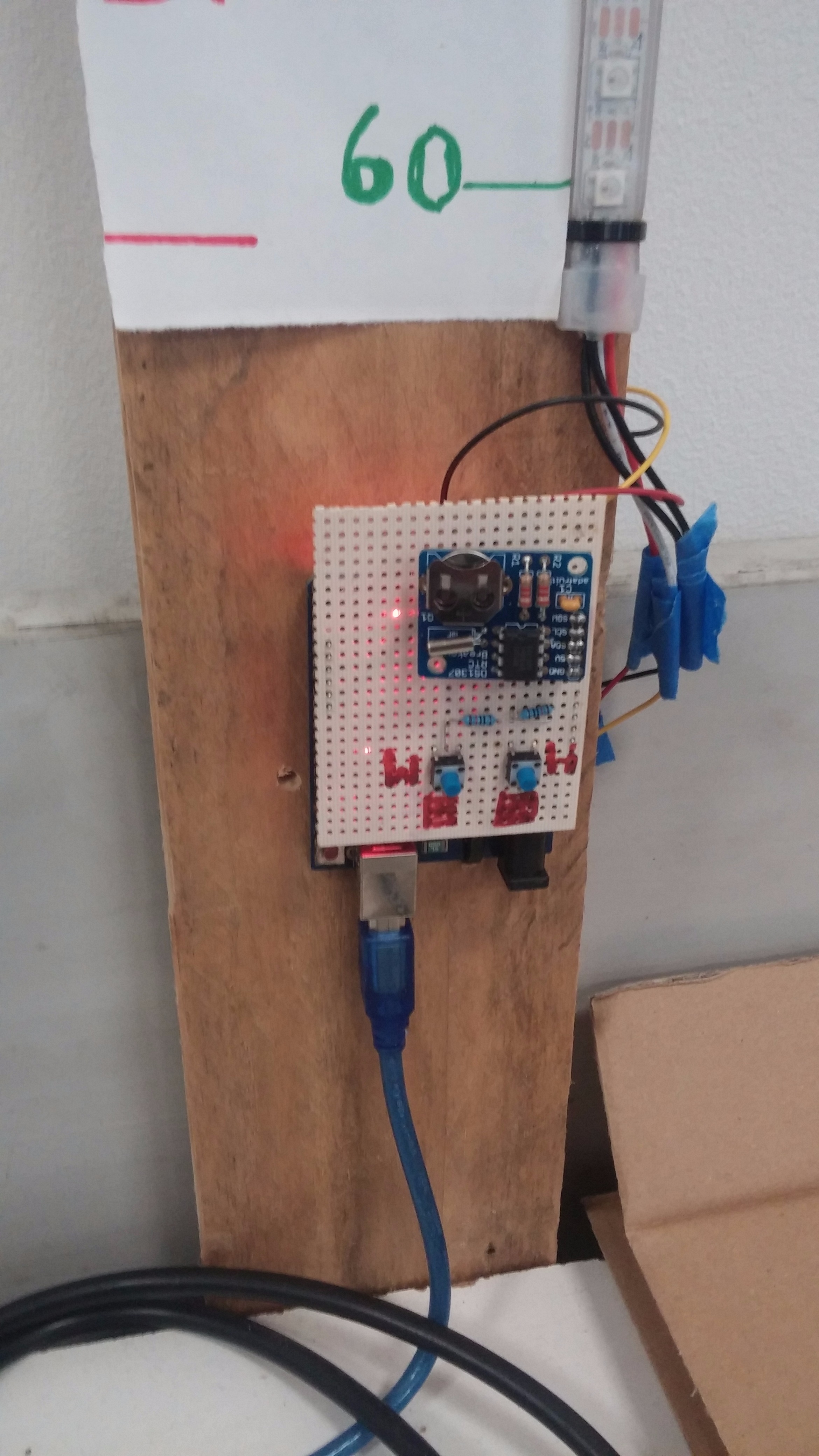 Linear Clock Using Arduino + DS1307 + Neopixel: Re-using Some Hardware. : 5 Steps - Instructables