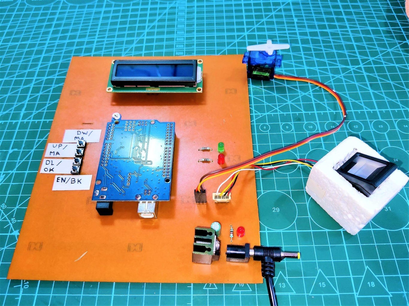 Biometric Door Lock Security System Using Arduino And Fingerprint Sensor 6 Steps Instructables