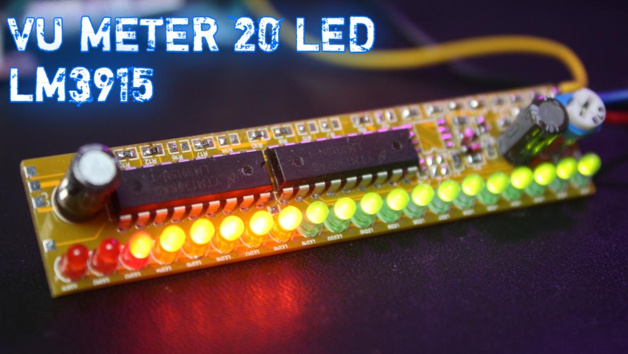 Simple 20 LED Vu Meter Using LM3915 : 6 Steps - Instructables