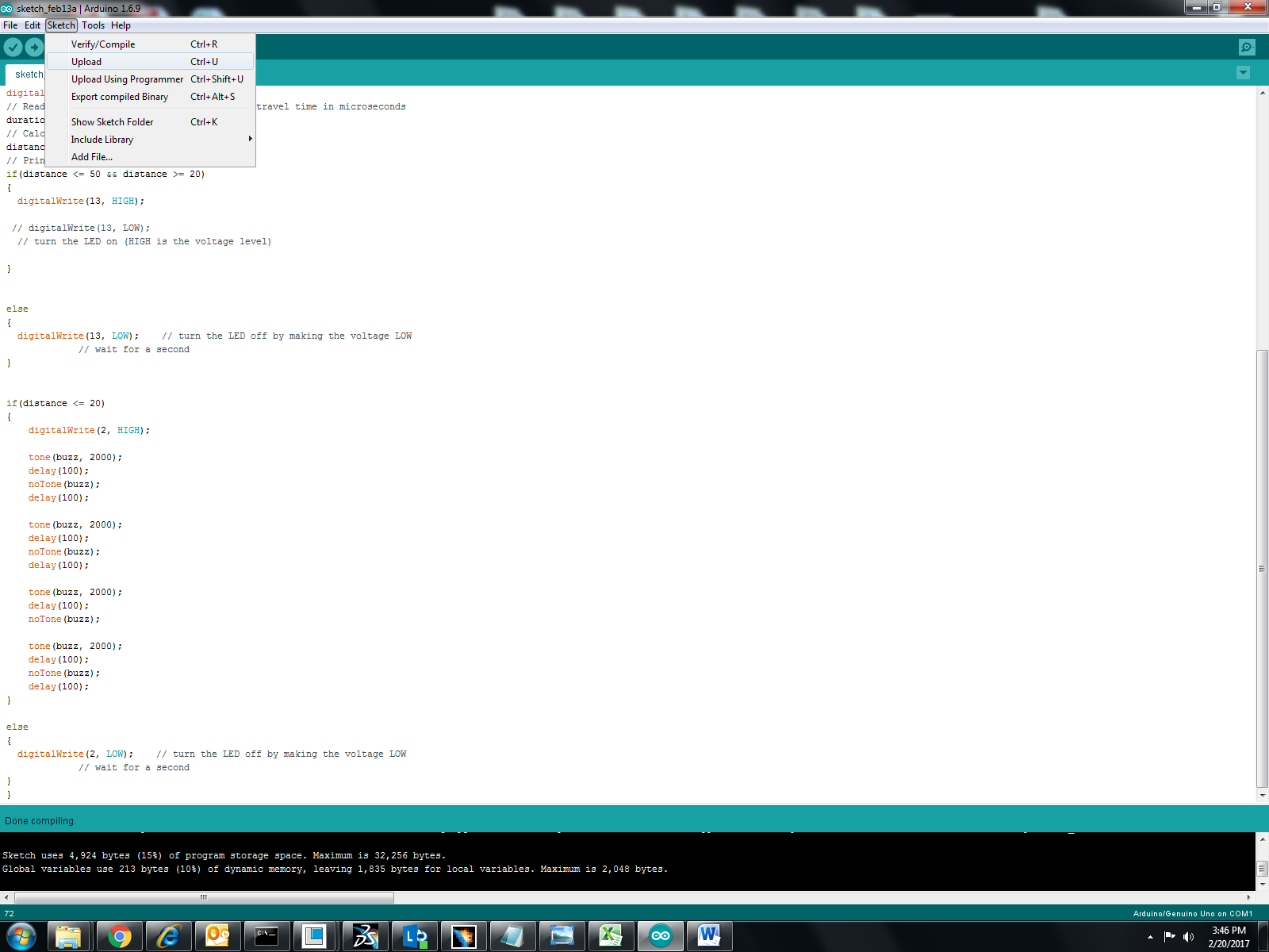 How to Make Arduino Based Collision Detection Warning System : 6 Steps ...