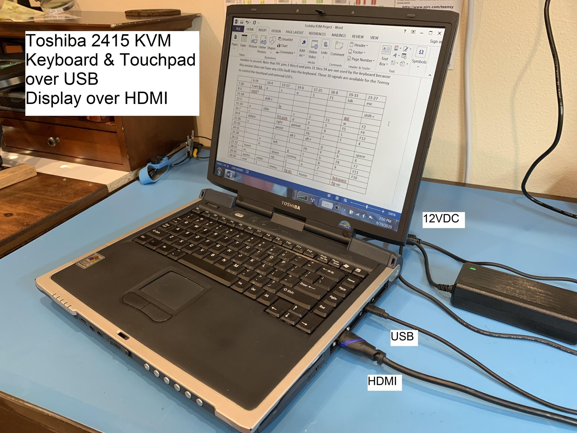 DIY Portable KVM Crashcart From Recycled Laptop Provides VGA Display ...
