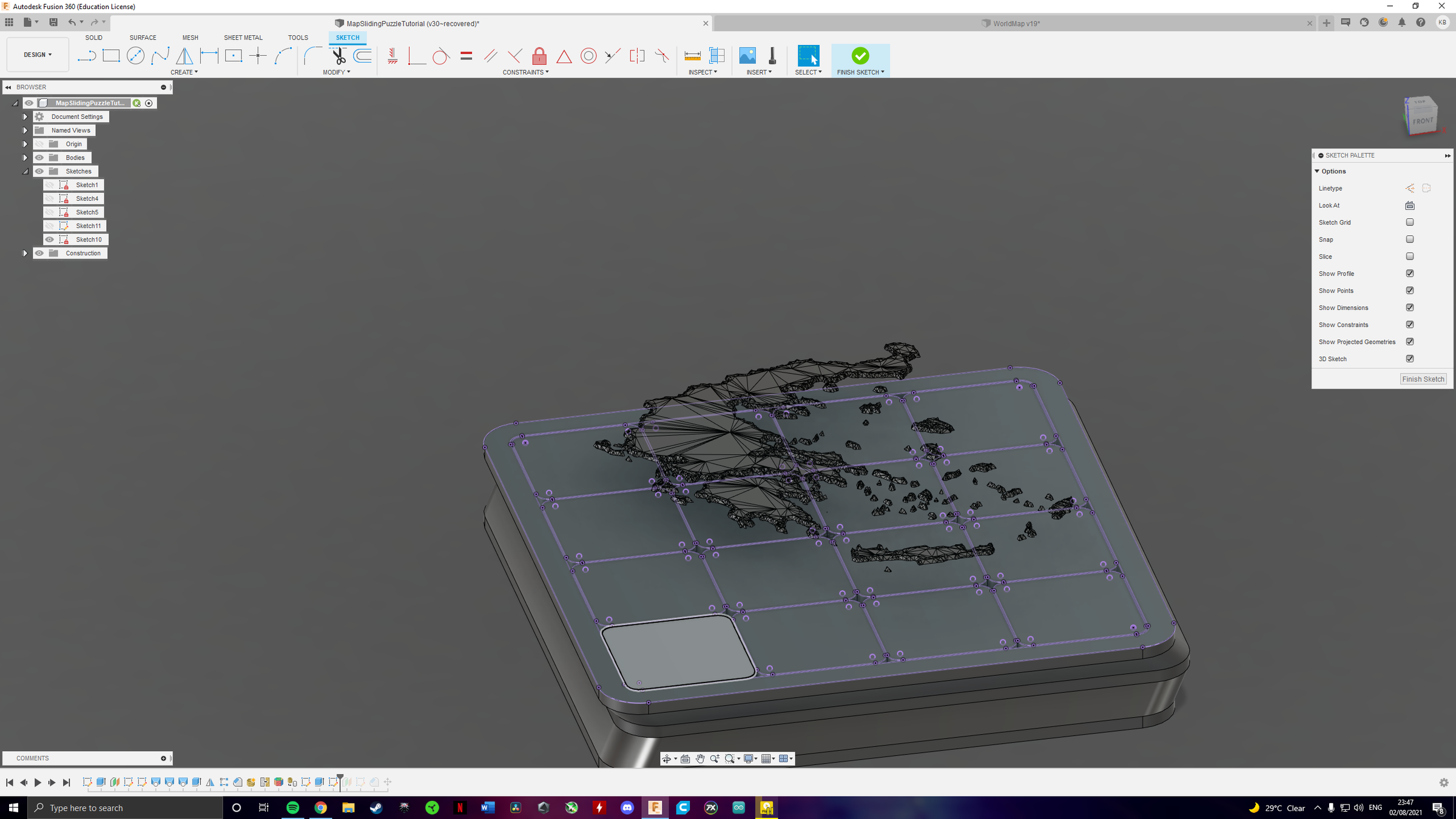 Map Sliding Puzzle 3D Printed - Fusion 360 : 28 Steps (with Pictures ...