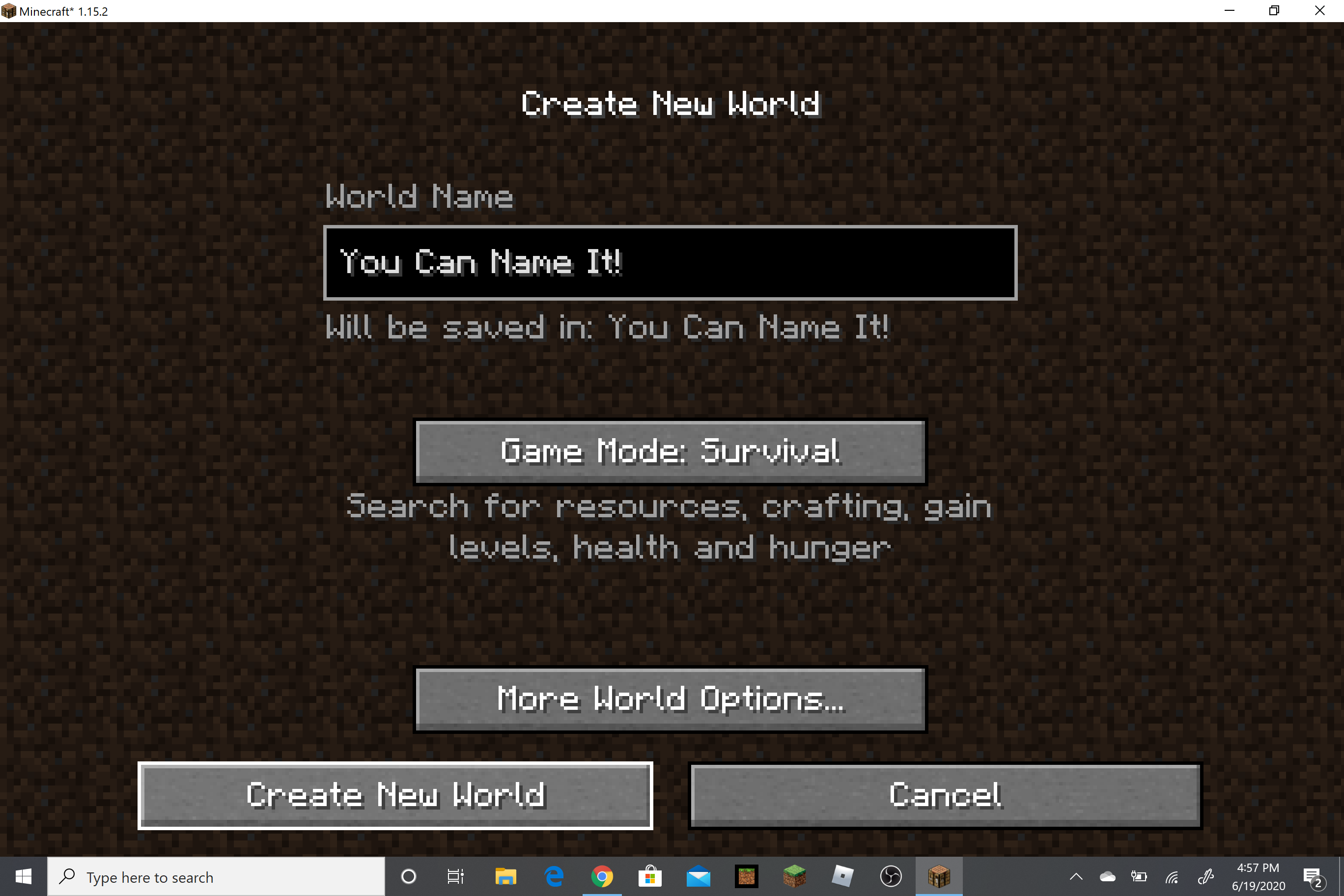 Starting a Minecraft Survival World (Java Edition) : 5 Steps ...