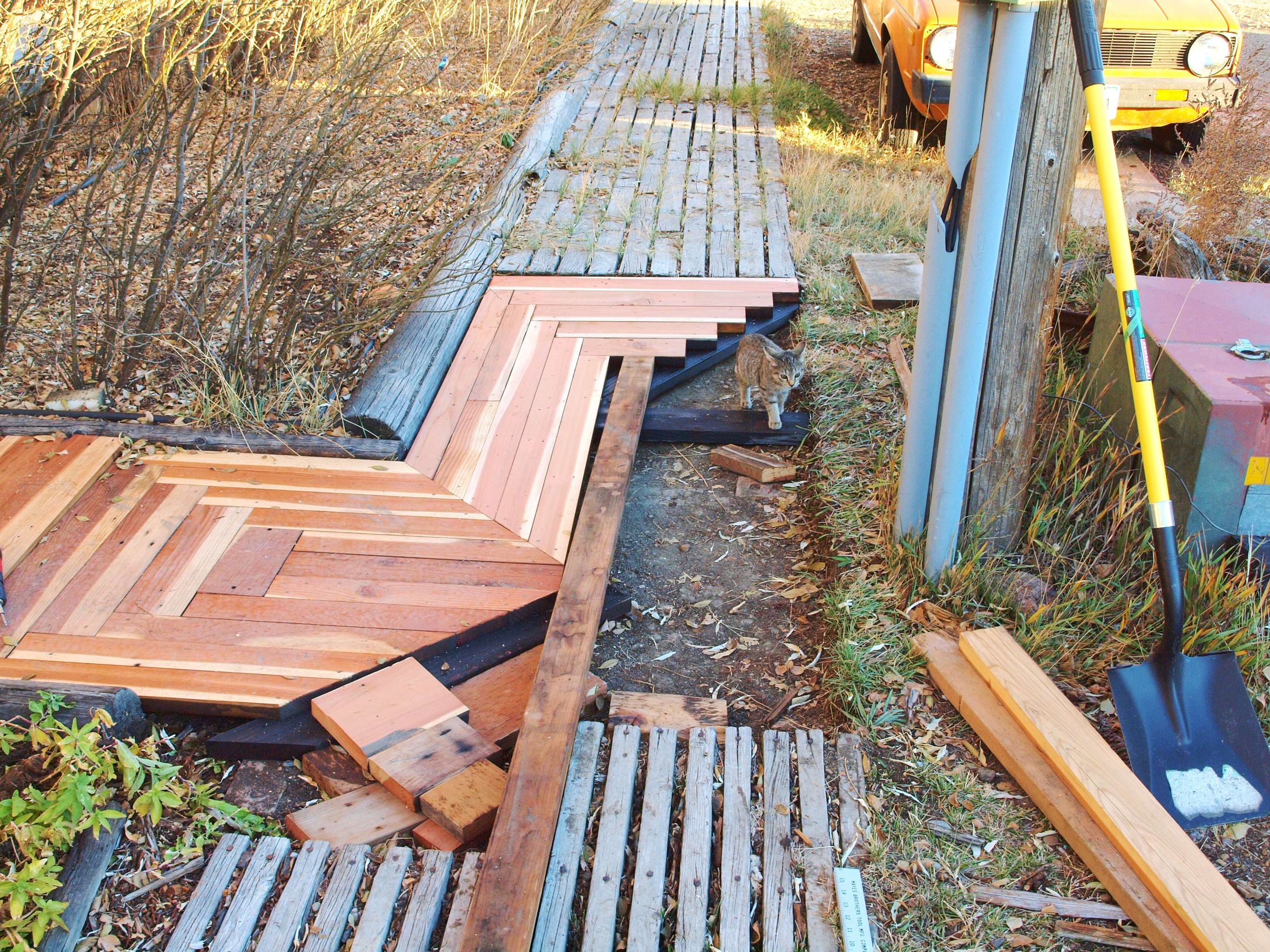 How to Build an Awesome Sidewalk With Recycled Lumber for Only $50.00 ...