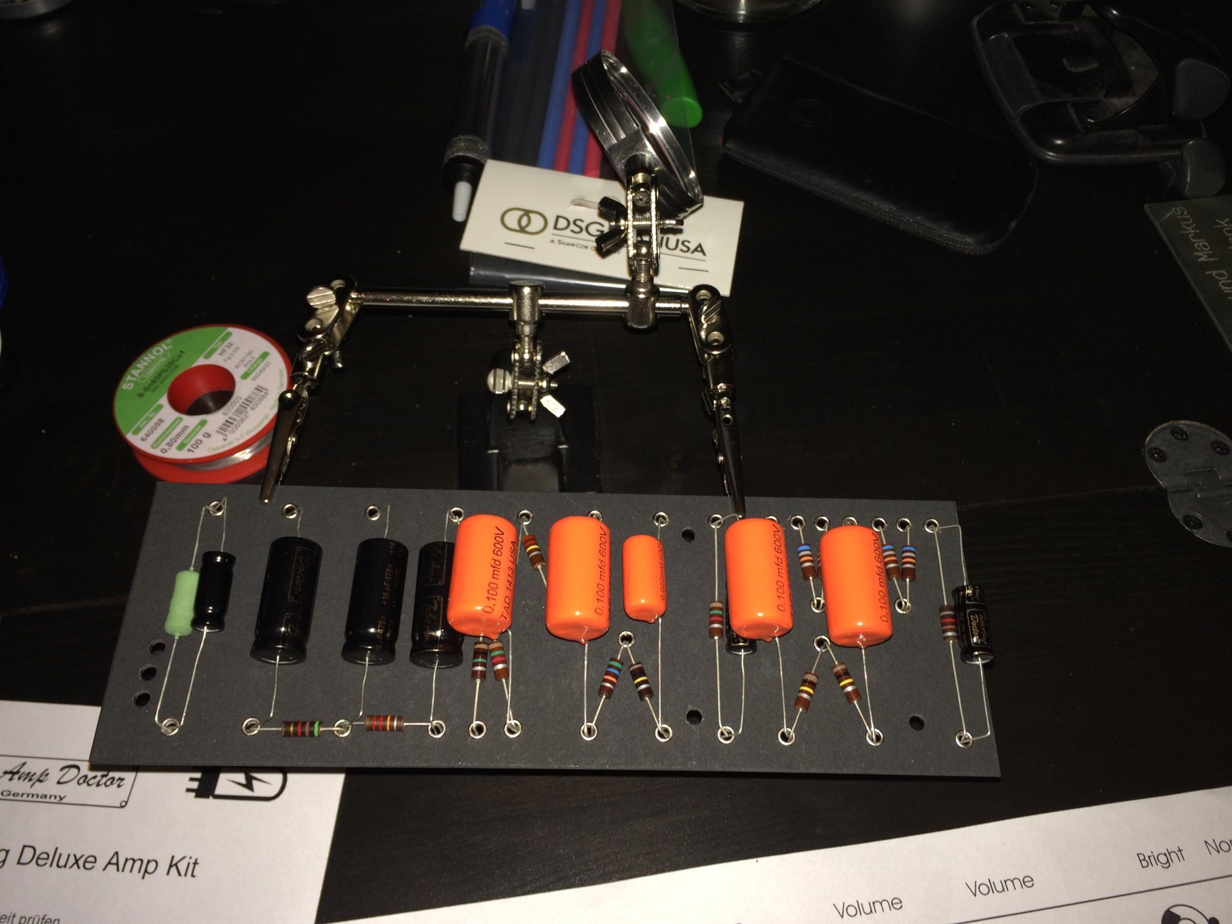 Fender Tweed Deluxe 5e3 Clone Build Based on TAD Tweed Deluxe Kit : 18 ...