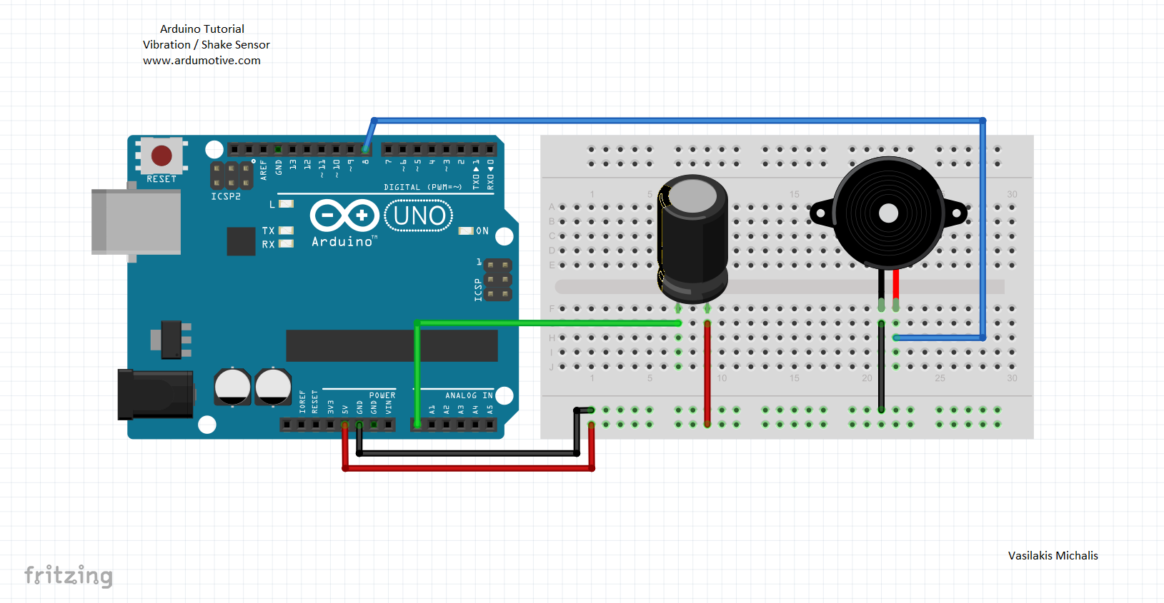 How to Use a Vibration Sensor (shake Switch) - Arduino Tutorial : 4 ...