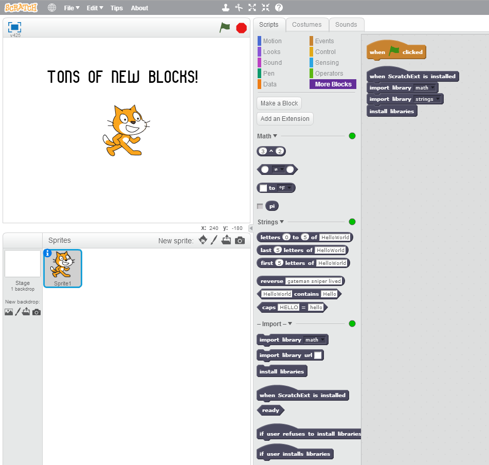 How to Install and Use ScratchExt: Javascript Scratch Extensions : 3 ...