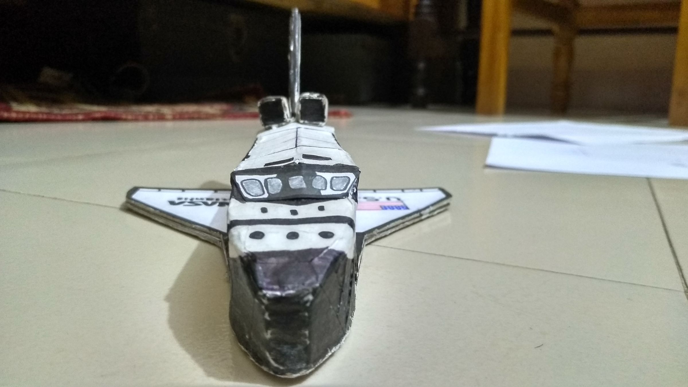 Space Shuttle Atlantis Cardboard Model (With Detachable Cardboard Stand ...