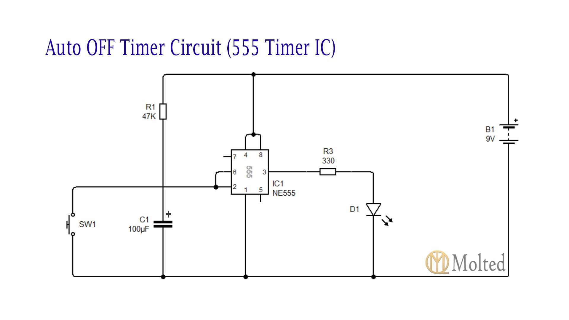 Two Auto-OFF Timer Circuits || 555 IC or Transistor : 3 Steps - Instructables