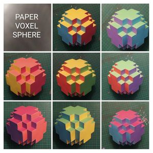 Paper Voxel Sphere : 8 Steps (with Pictures) - Instructables