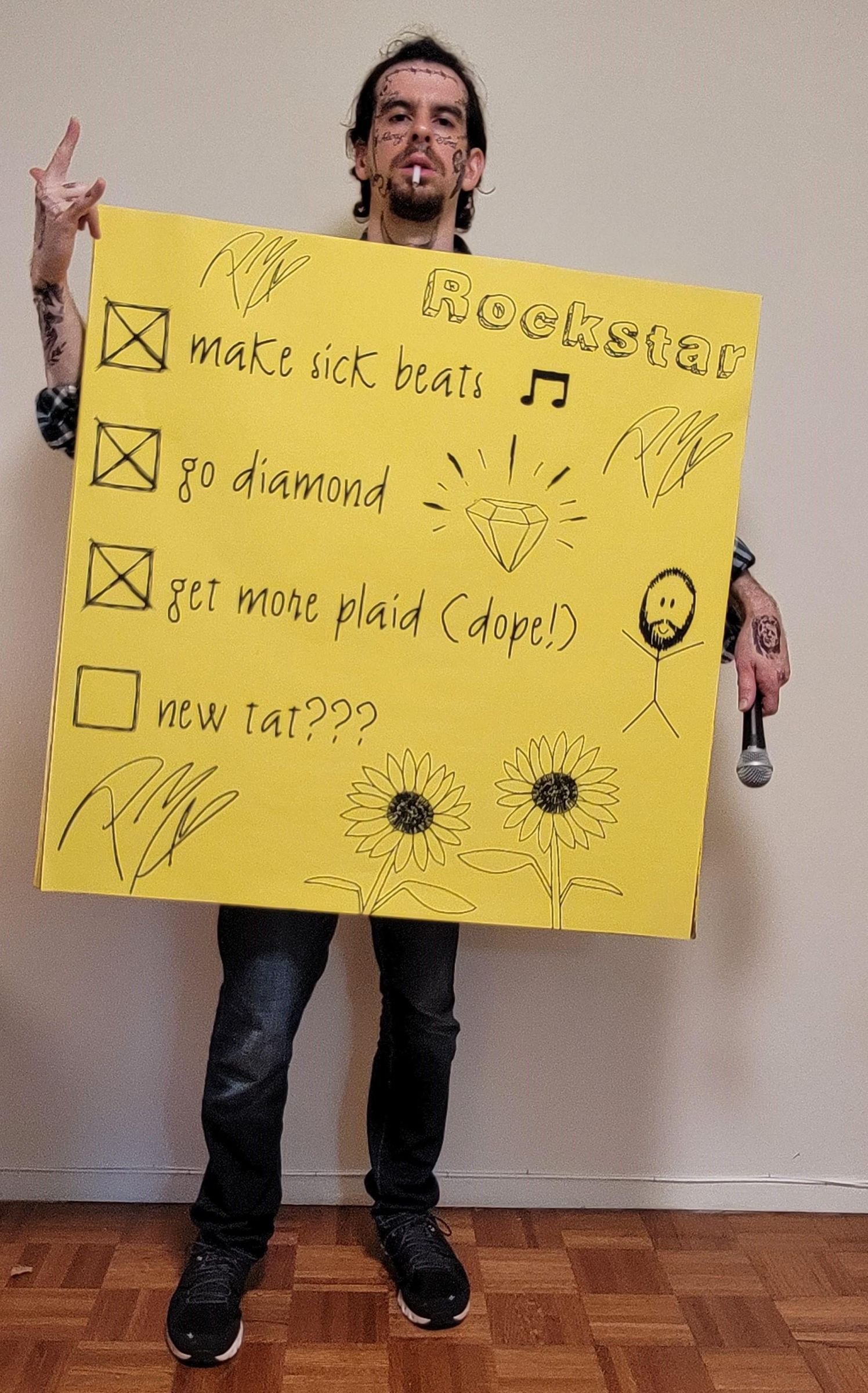 Post-It Malone Halloween Costume : 12 Steps (with Pictures) - Instructables