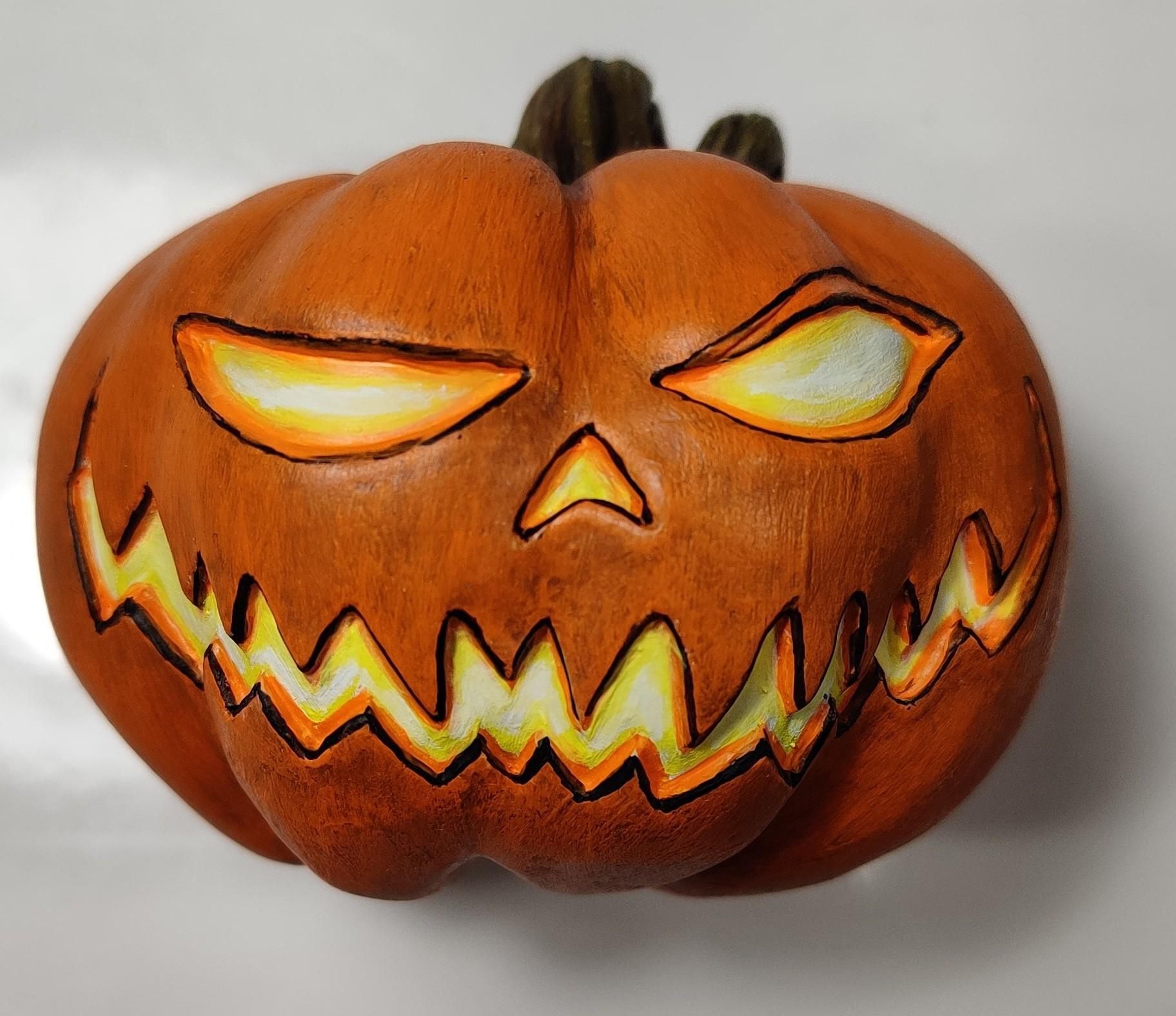 Sculpting and Painting a Polymer Clay Jack-O'-Lantern : 7 Steps (with ...