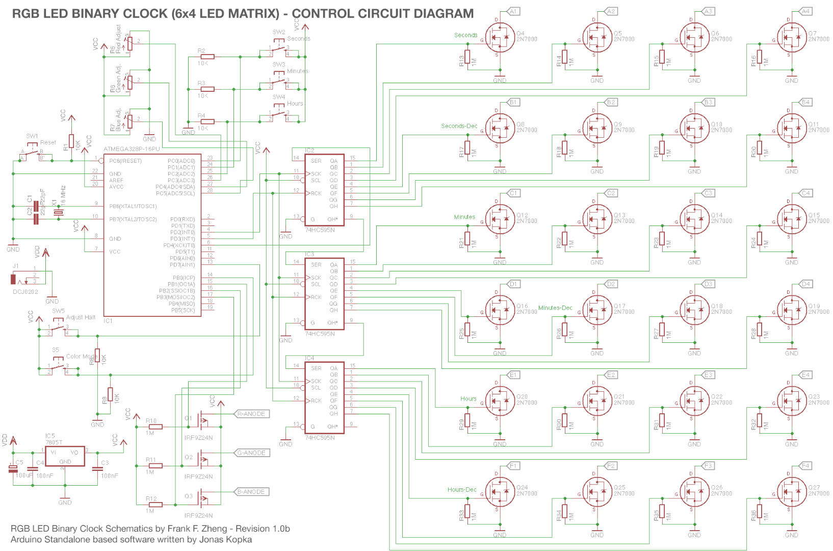 The NerdClock: an RGB Binary Clock [Arduino Software] : 9 Steps (with ...