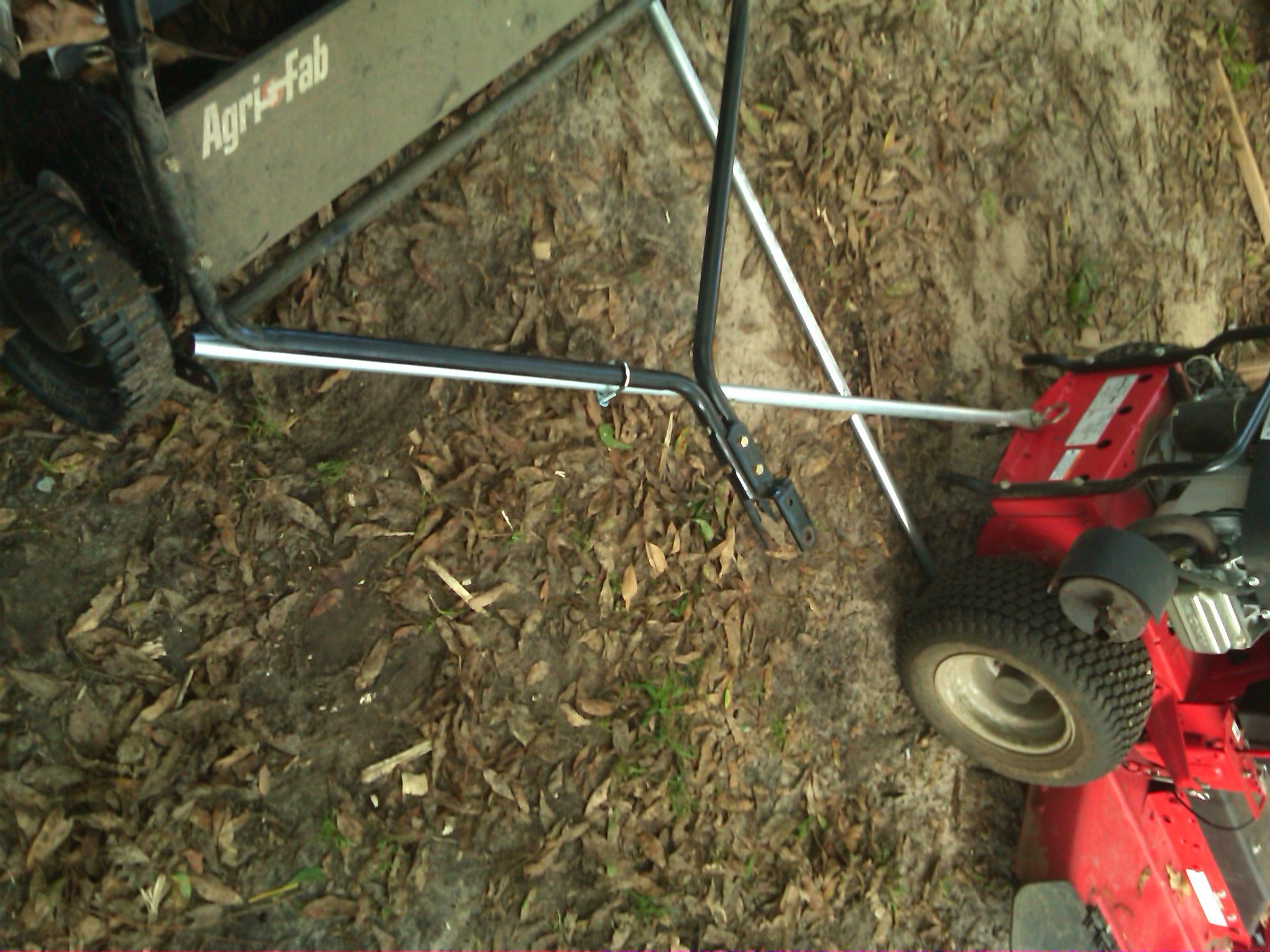 Lawn Sweeper: Offset Hitch for Two Operations in One Pass : 3 Steps ...