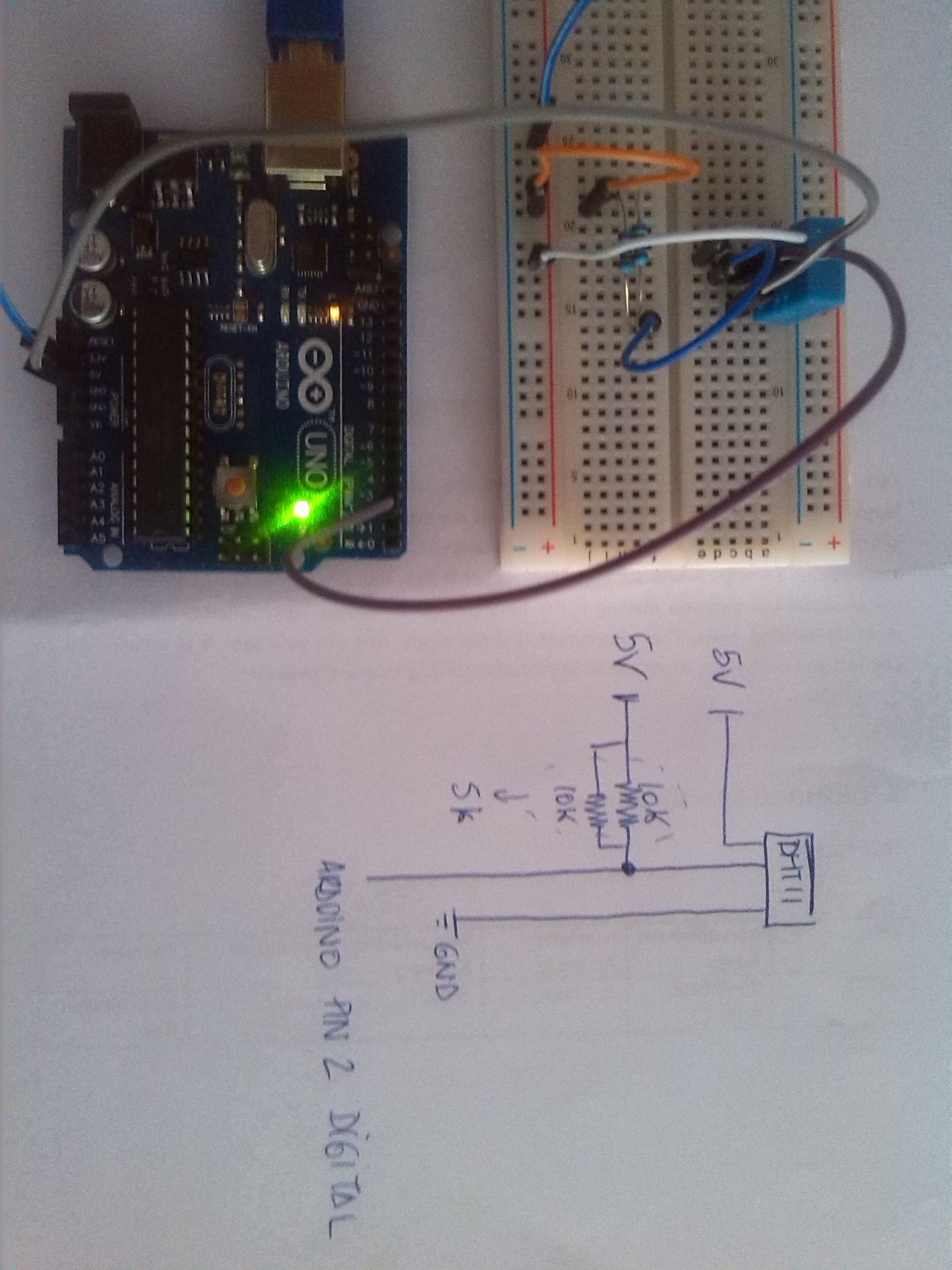Arduino - Two 7 LED Segments + DHT11 Temperature & Humidity Sensor : 6 ...