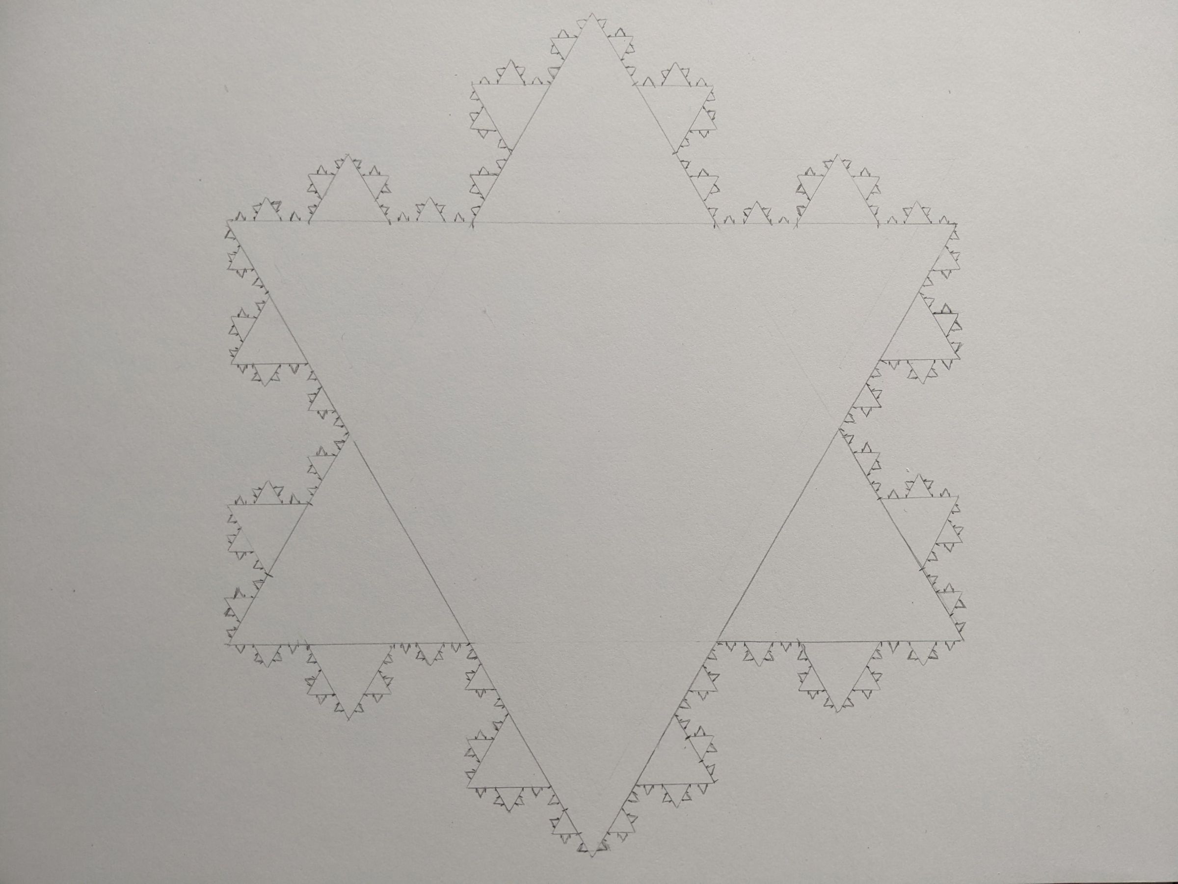 Drawing Koch Snowflake by Hand (Meditative Fractal Art) : 8 Steps (with ...