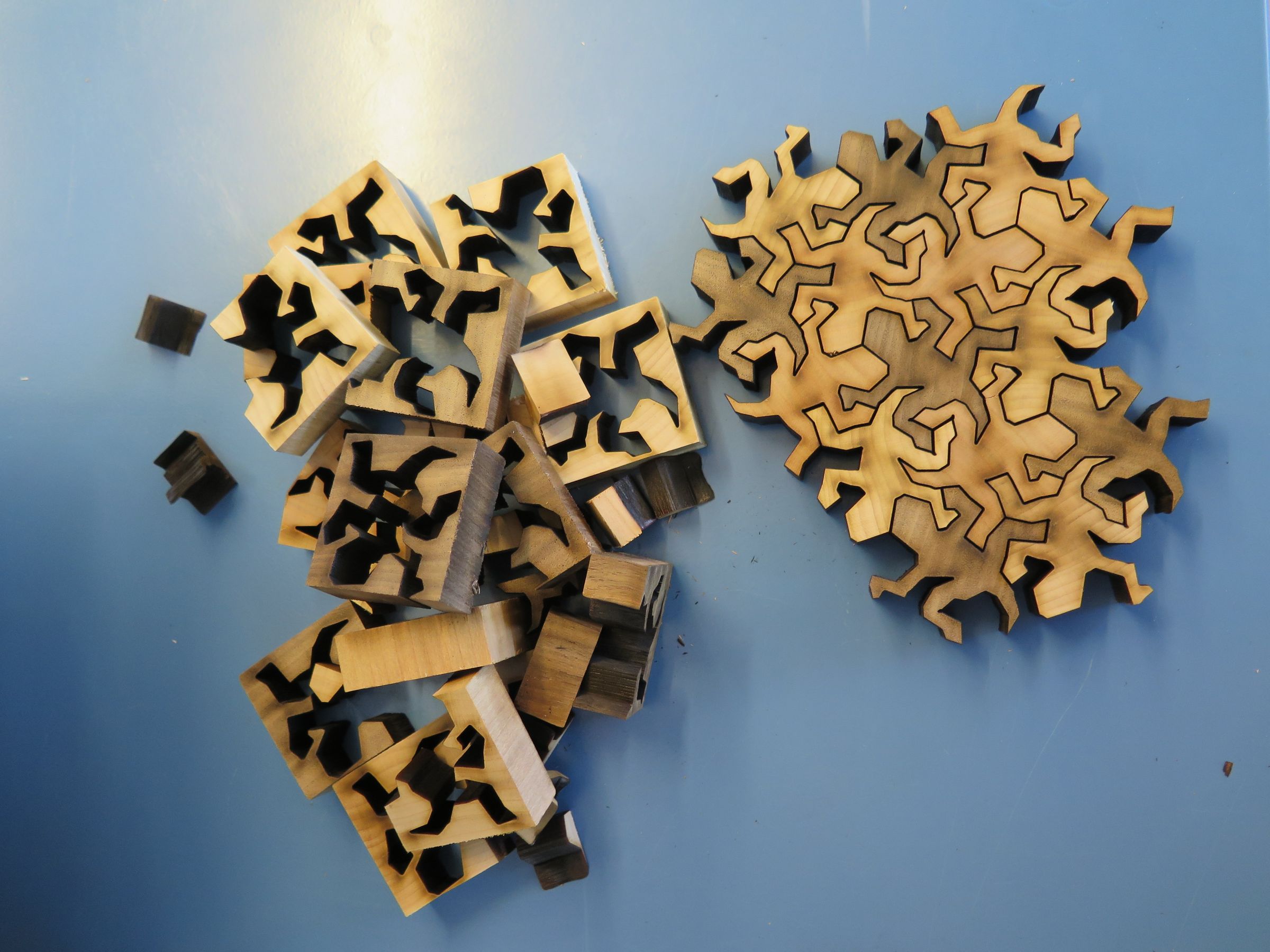 End Grain Cutting Board Using MC Escher Tessellations : 5 Steps (with ...