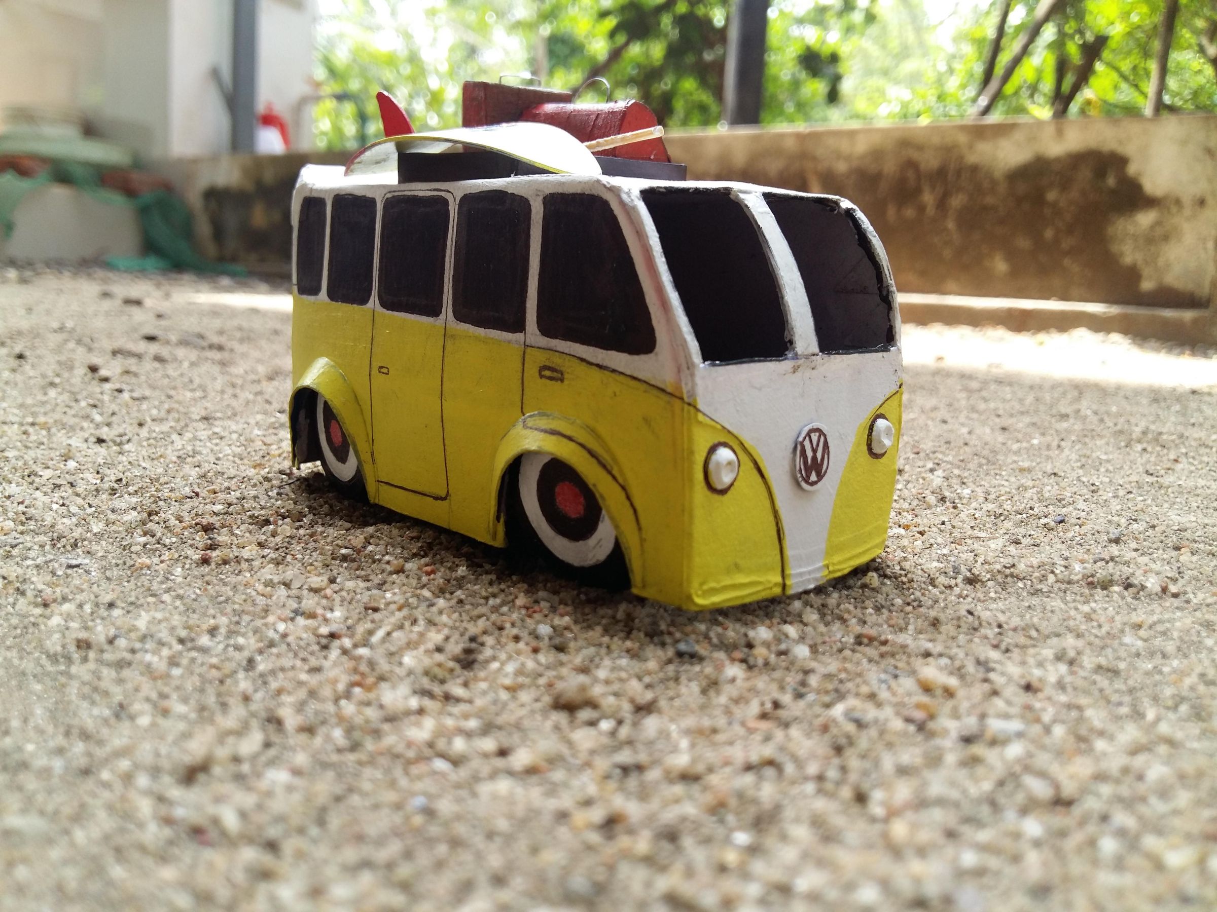 VW Mini Bus Model From Cardboard Box : 7 Steps (with Pictures ...