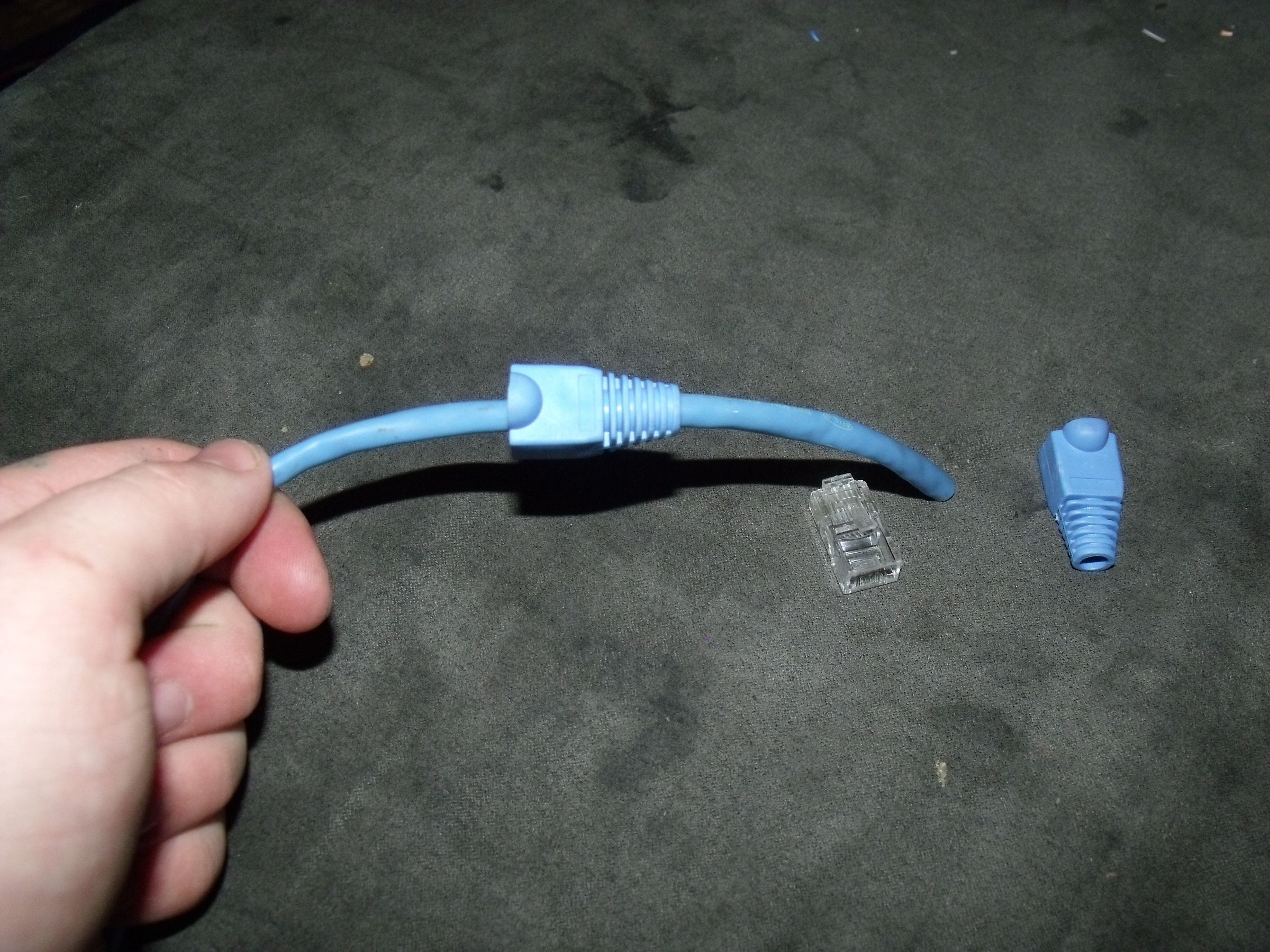 How to Terminate CAT 5 Cable With an RJ-45 Connector : 7 Steps ...