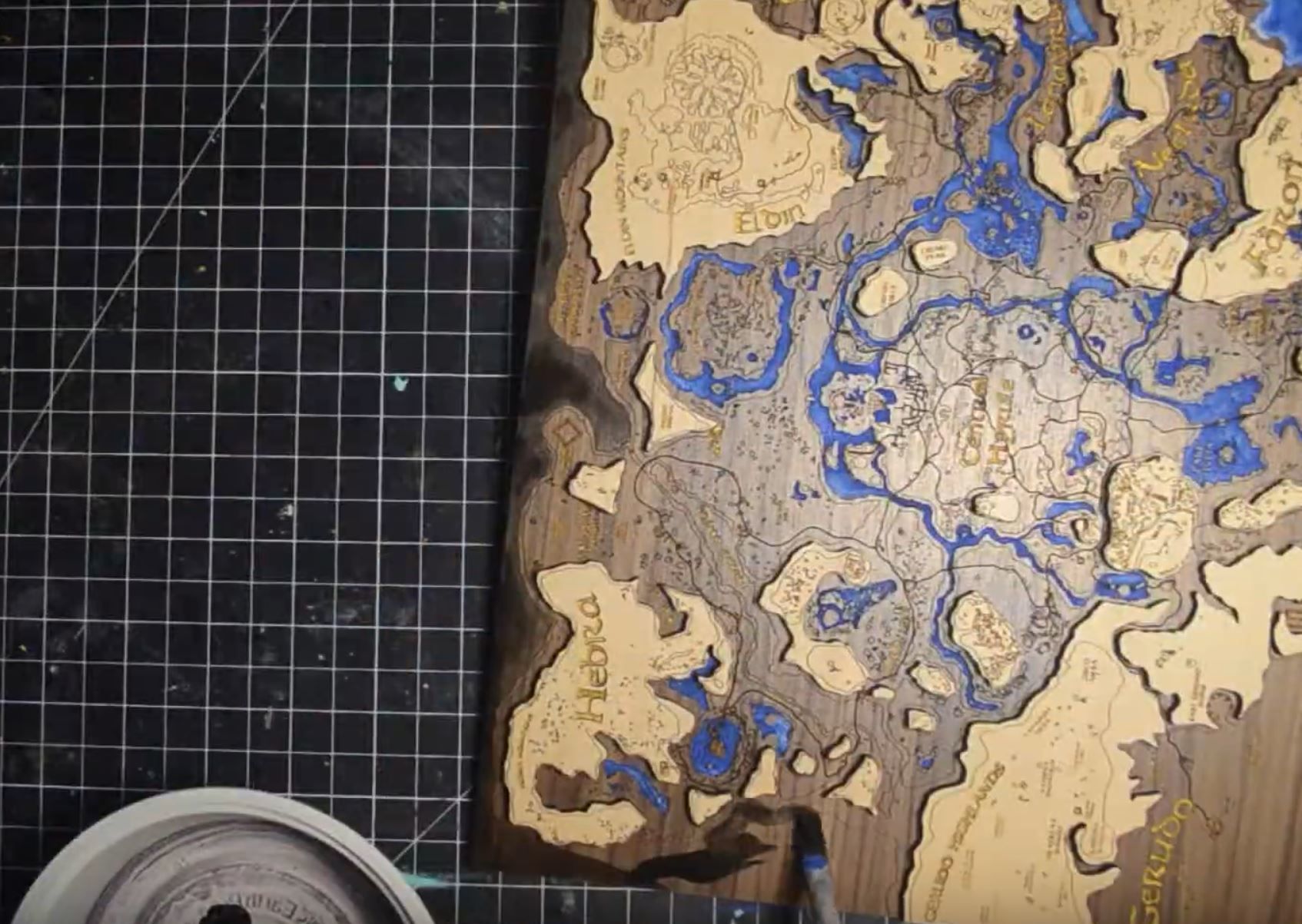 Multi-layer Map of Hyrule - Laser Engraved and Painted : 6 Steps (with ...
