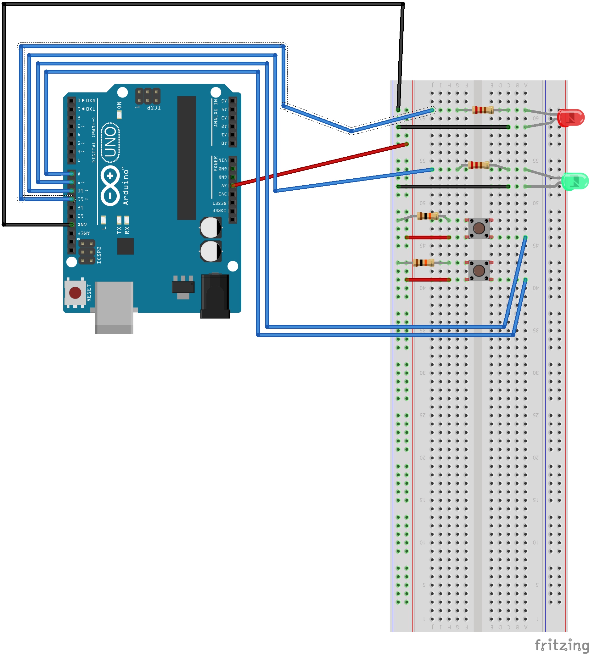 Arduino 2 Button 2 Led : 7 Steps - Instructables