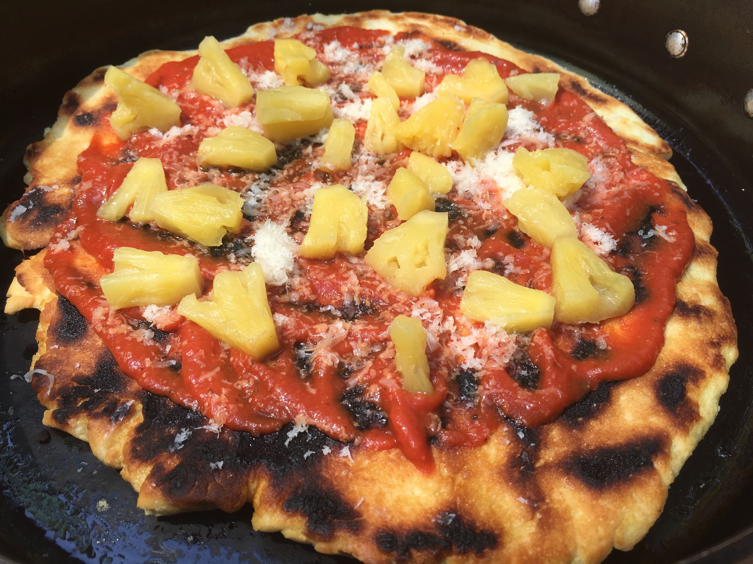 BEST EVER Cast-Iron Skillet PIZZA on the Fire-pit or Campfire! : 5 ...