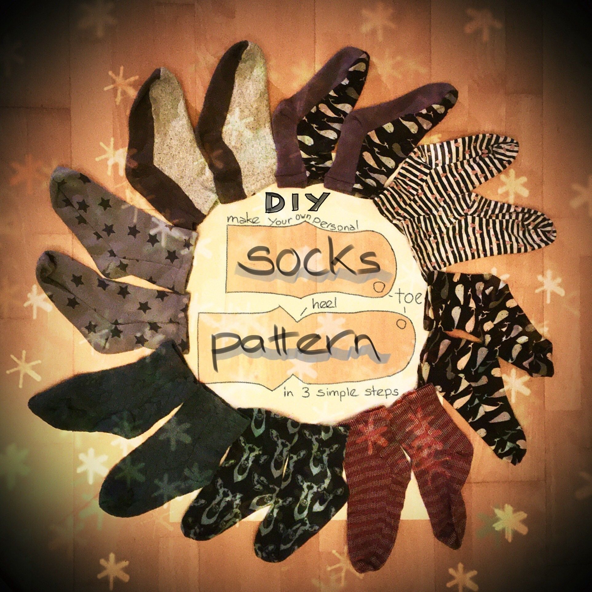 DIY Sock Pattern (for Sewing Socks) : 5 Steps (with Pictures ...