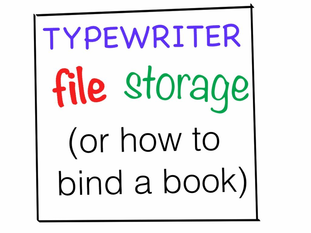 typewriter file storage (how to bind a book) DIY Project to Discover ...