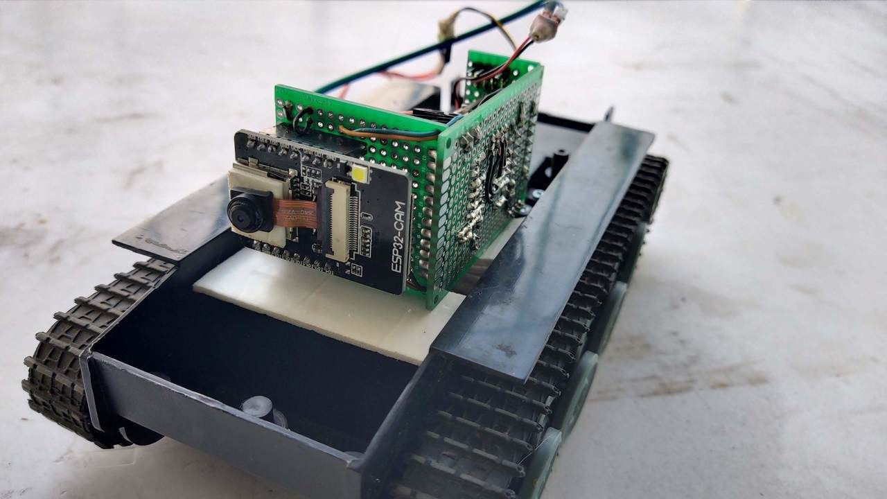 ESP32-CAM FPV Arduino Wifi Control Tank With WebApp Controller_p1 ...