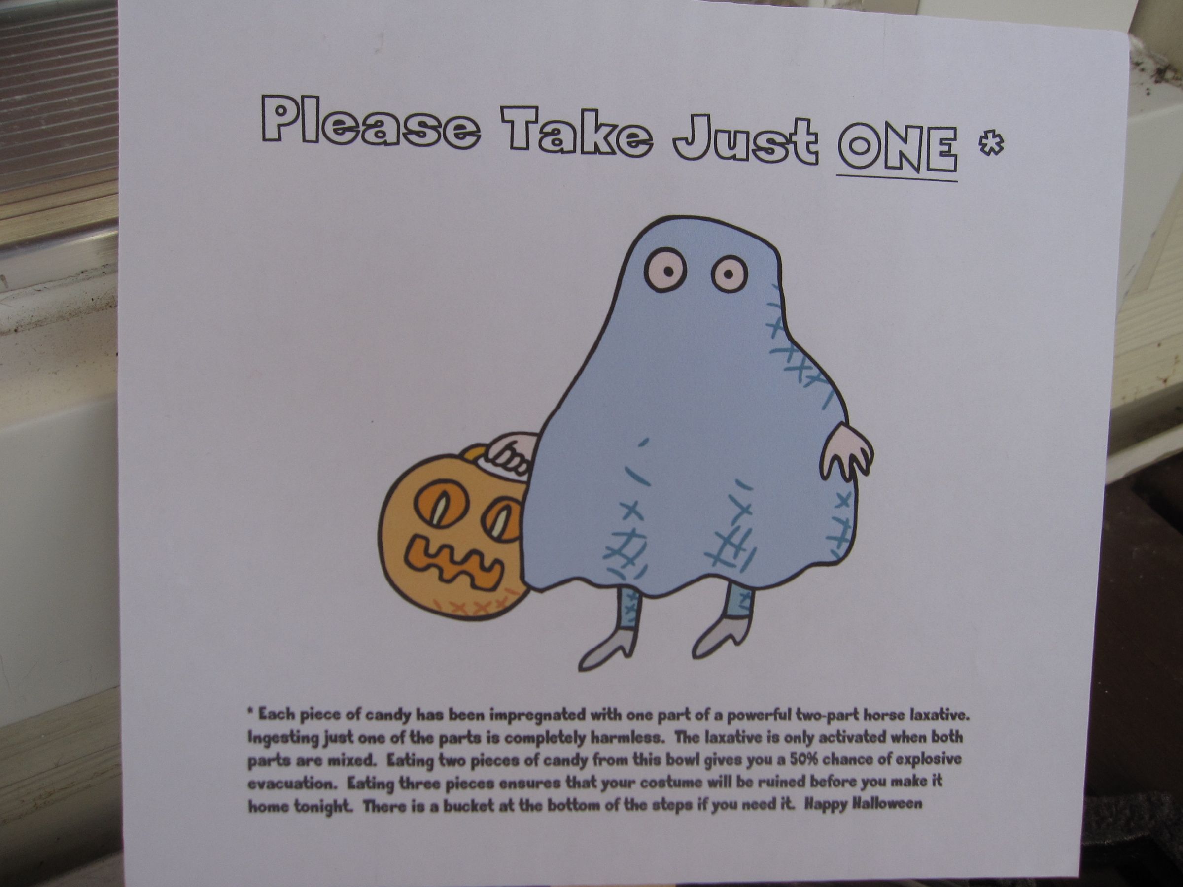Ensure Trick-or-Treaters Only Take One From the Please-Take-One Bowl ...