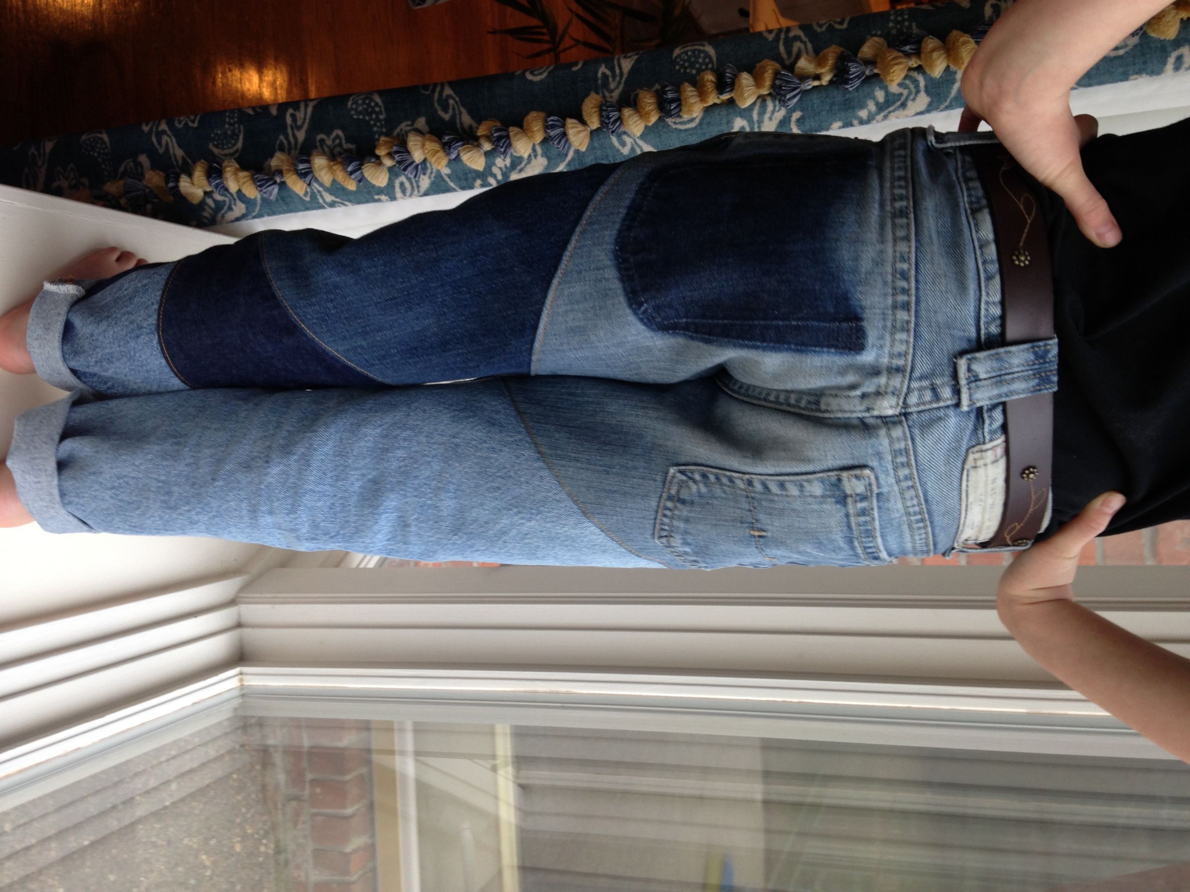 Designer Patchwork Jeans Remake : 8 Steps (with Pictures) - Instructables