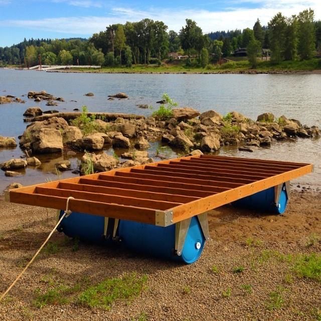 Floating Dock With Barrels (UPDATED) : 9 Steps (with Pictures) - Instructables