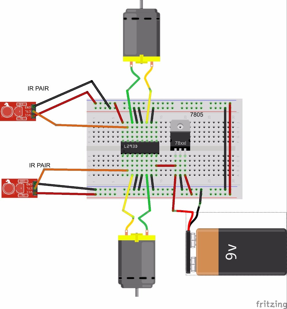 Line Follower Without Microcontroller : 4 Steps - Instructables