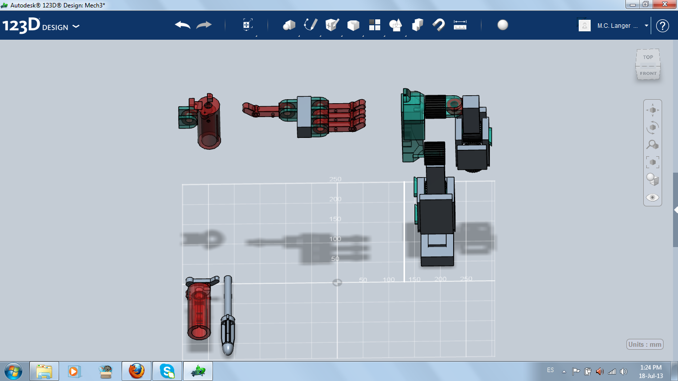 123D Design Fully Articulated Battle Robot Action Figure : 14 Steps ...