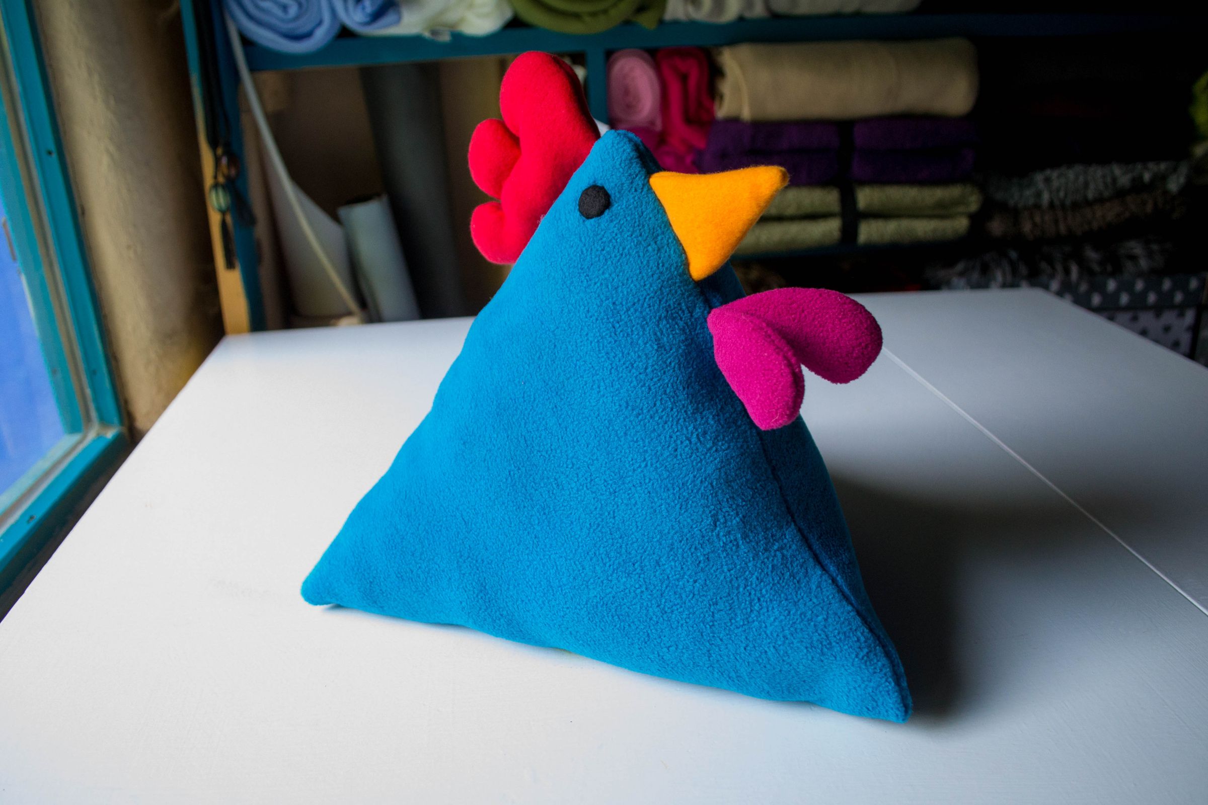 Rainbow Blue Chicken Pillow : 14 Steps (with Pictures) - Instructables