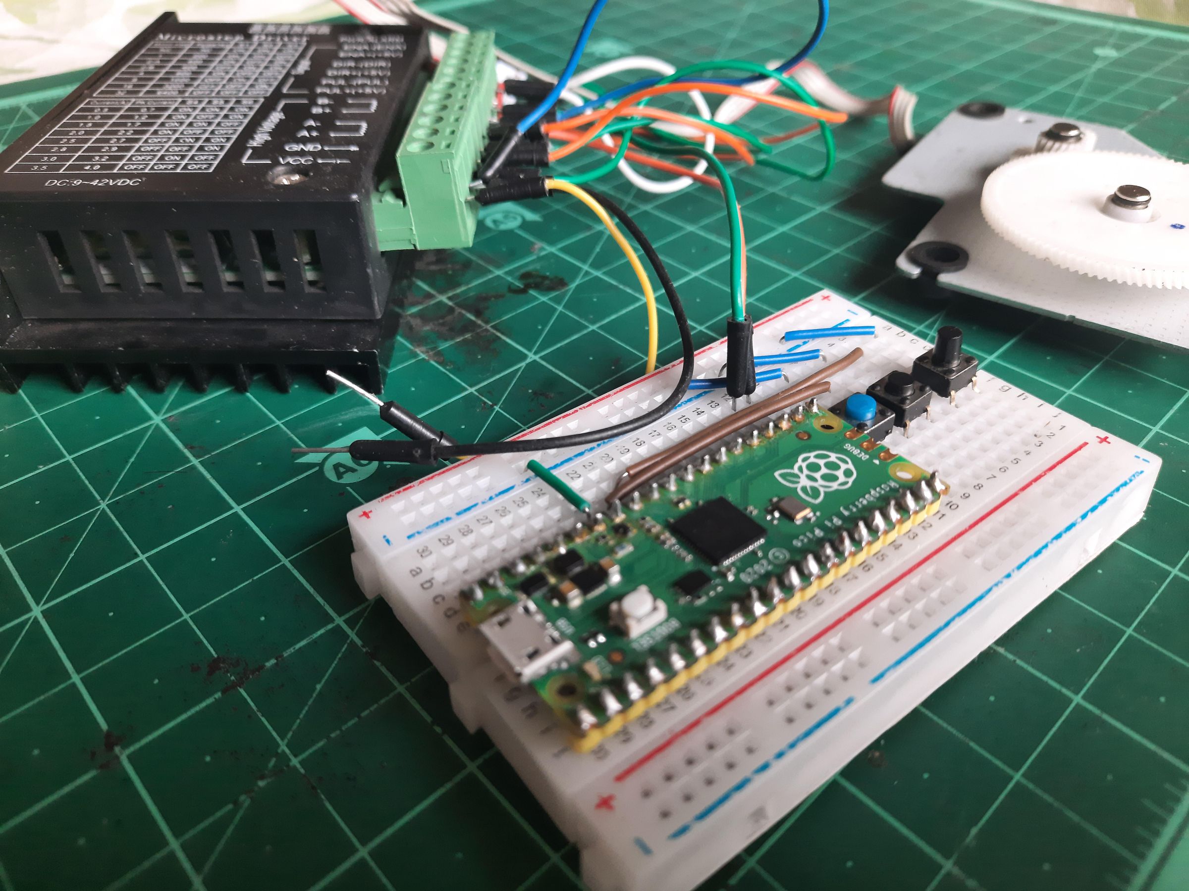 Simple Button Controlled Stepper Motor With Raspberry Pi Pico : 6 Steps ...