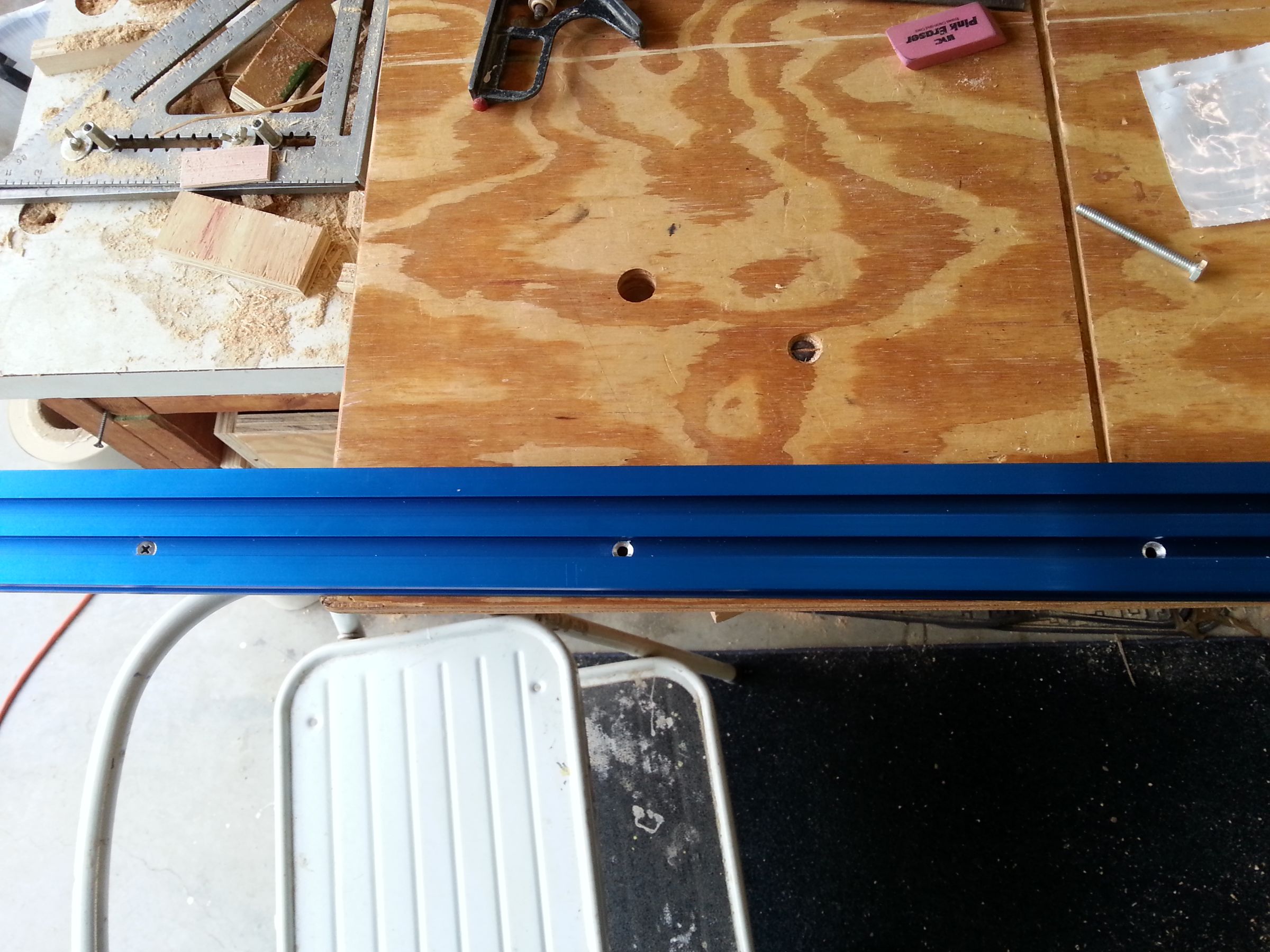 Auxiliary Aluminum T-track Fence for Your Table Saw for Under $50 : 12 ...