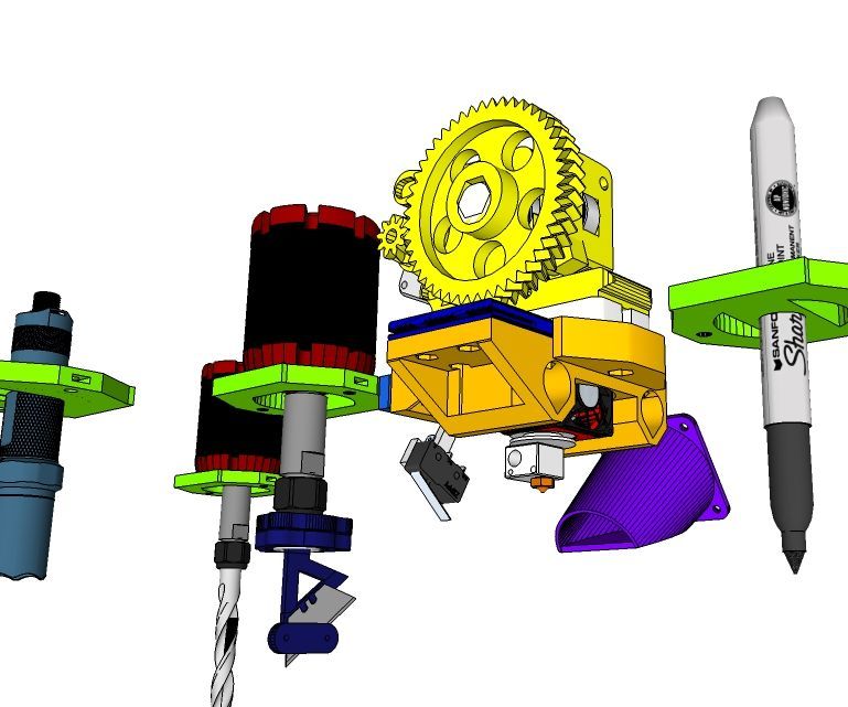 Multi 3d Printer Head Carriage : 3 Steps - Instructables