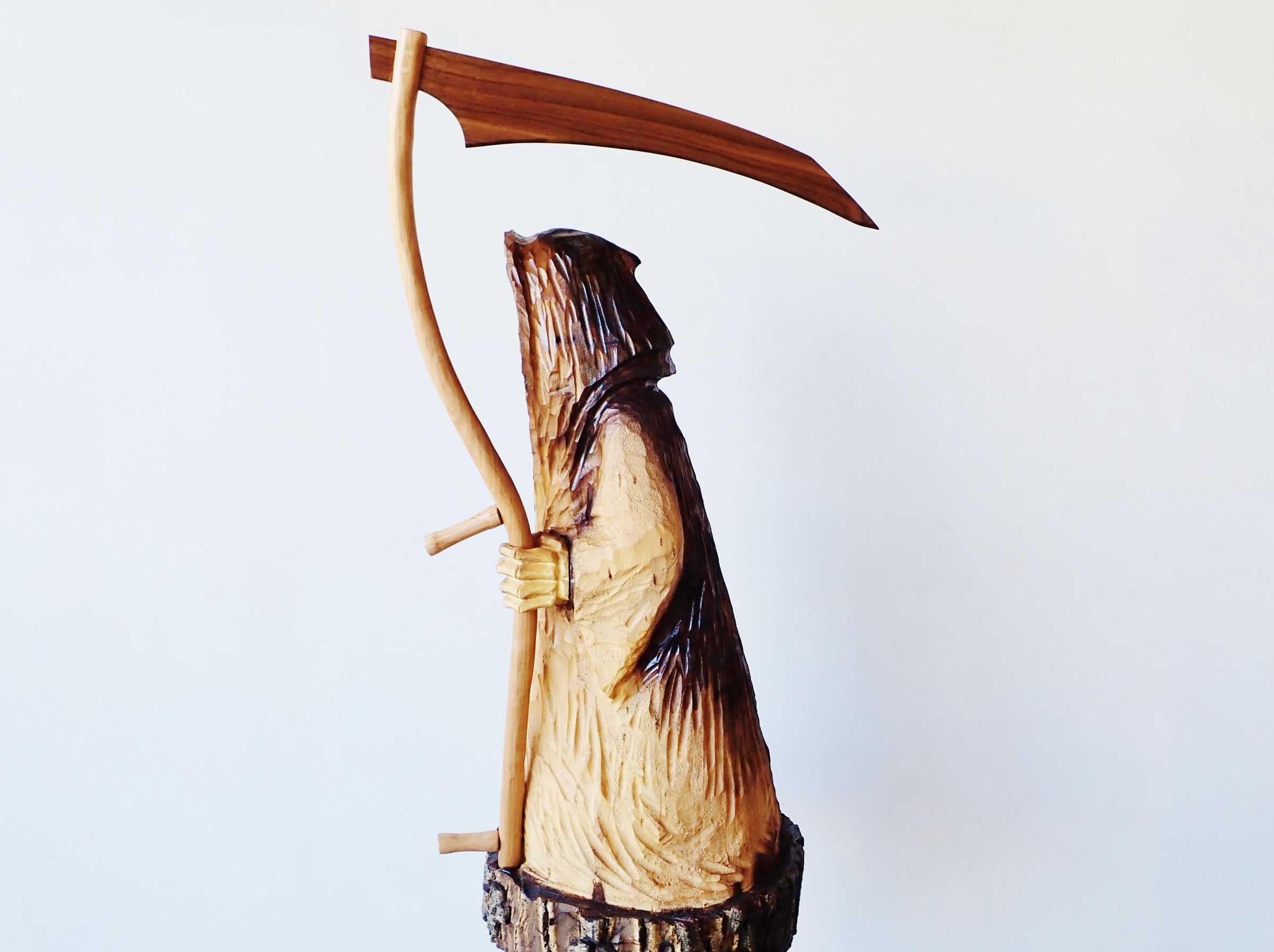 Grim Reaper Carved From a Walnut Log : 17 Steps (with Pictures ...