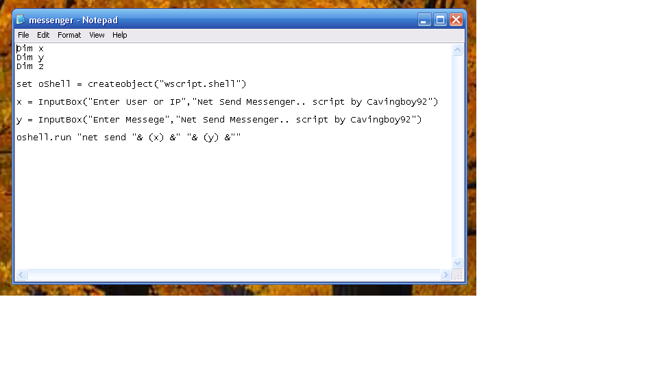 Vbs Net Send Messenger : 3 Steps - Instructables