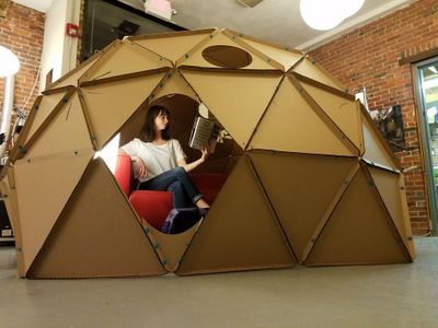 Geodesic Dome From Laser-Cut Cardboard : 4 Steps (with Pictures ...